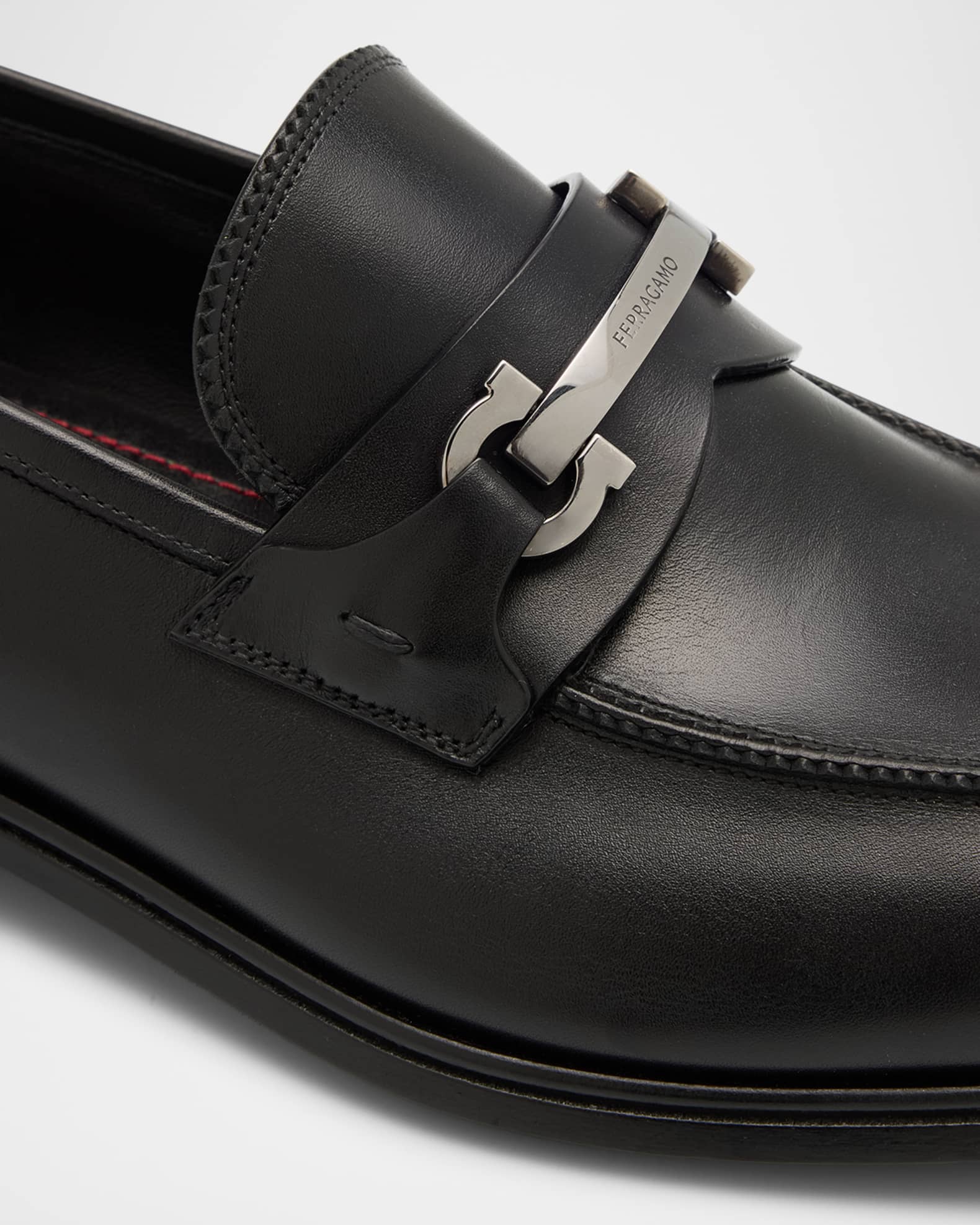 Ferragamo Men's Doupont Lux Leather Bit Loafers | Neiman Marcus