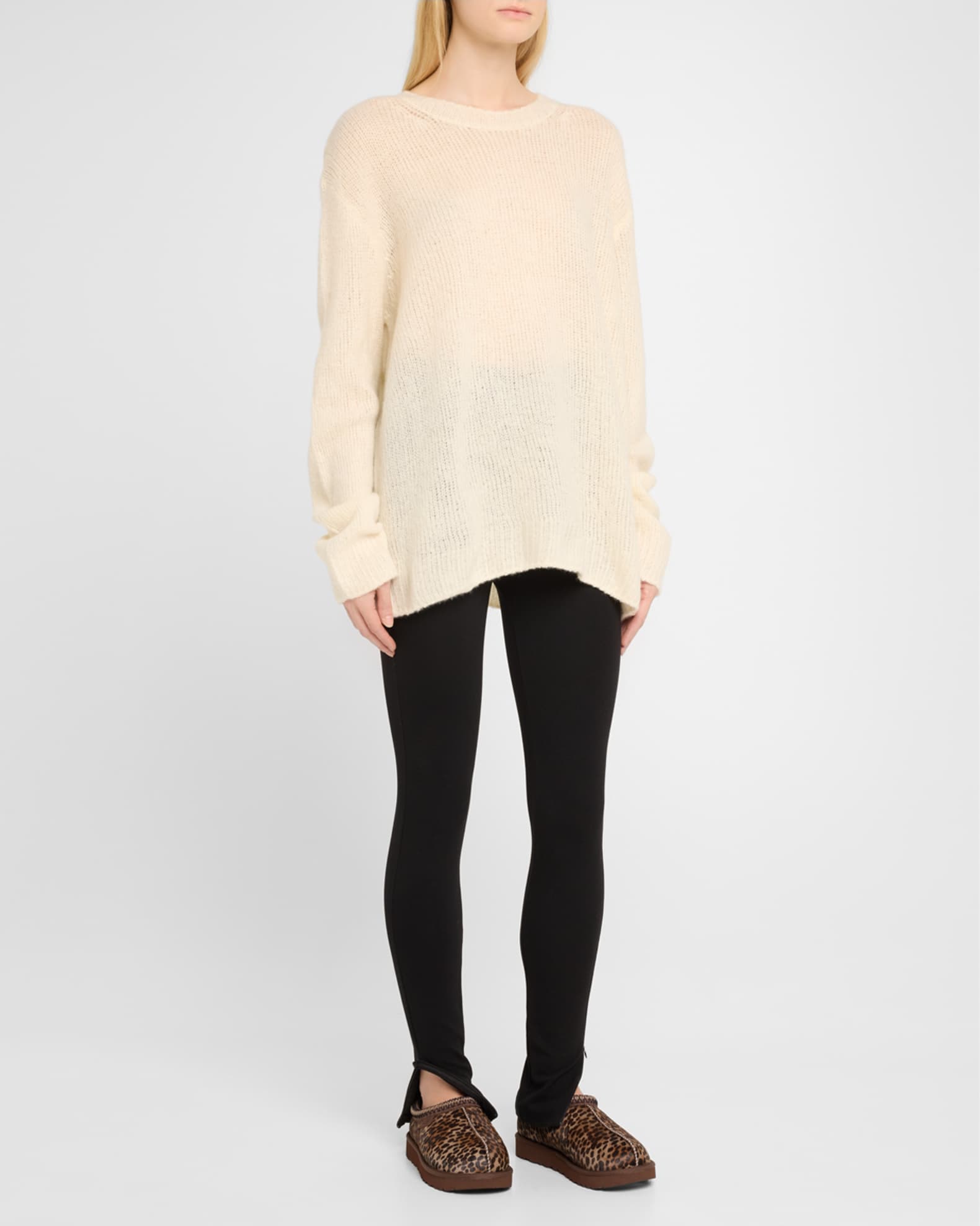 UGG Tasman Leopard Cozy Mule Slippers | Neiman Marcus