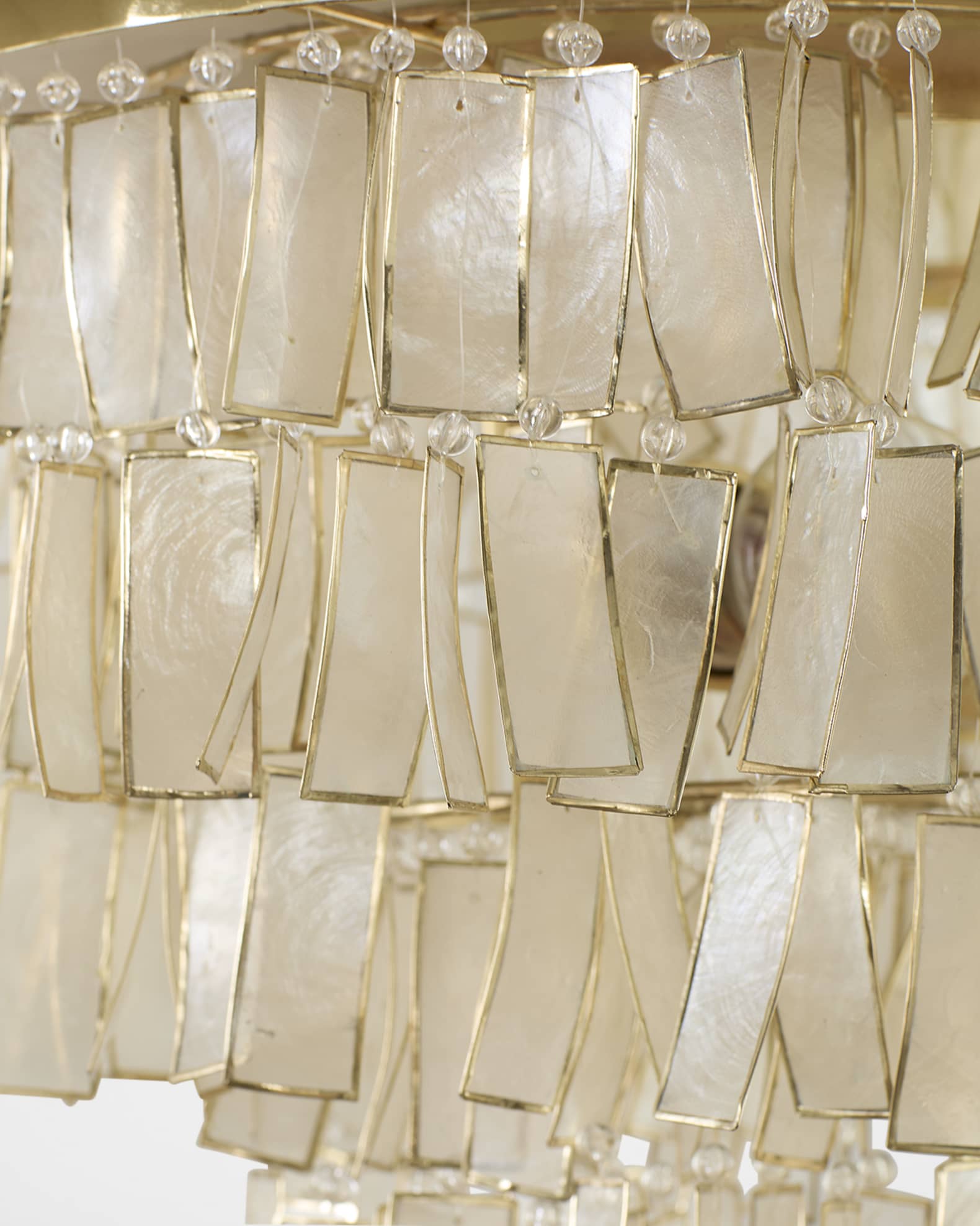 Neiman Marcus Melissa 18" 2-Light Capiz Shell Flush Mount | Neiman Marcus