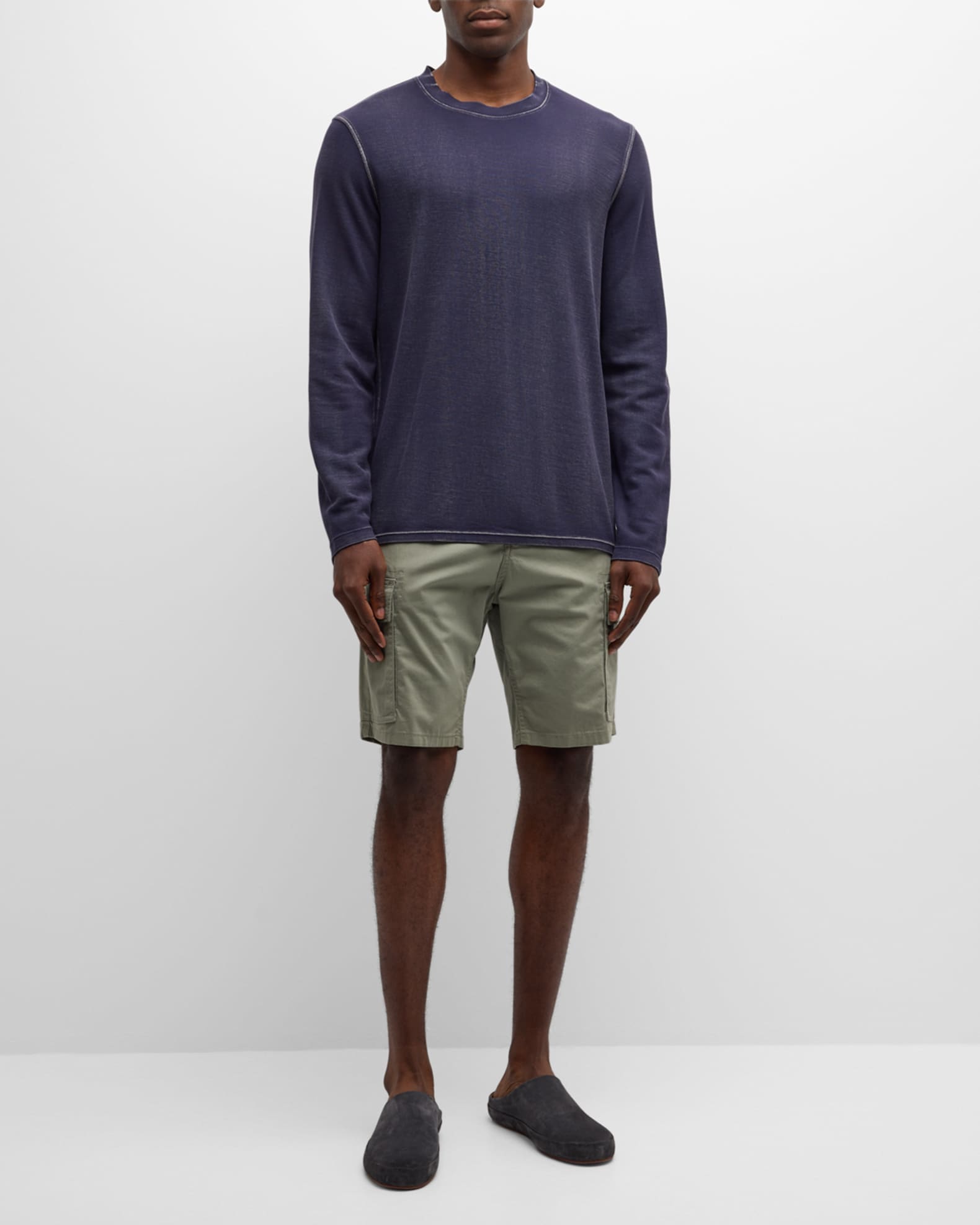 ATM Anthony Thomas Melillo Men's Washed Pique Sweatshirt | Neiman Marcus