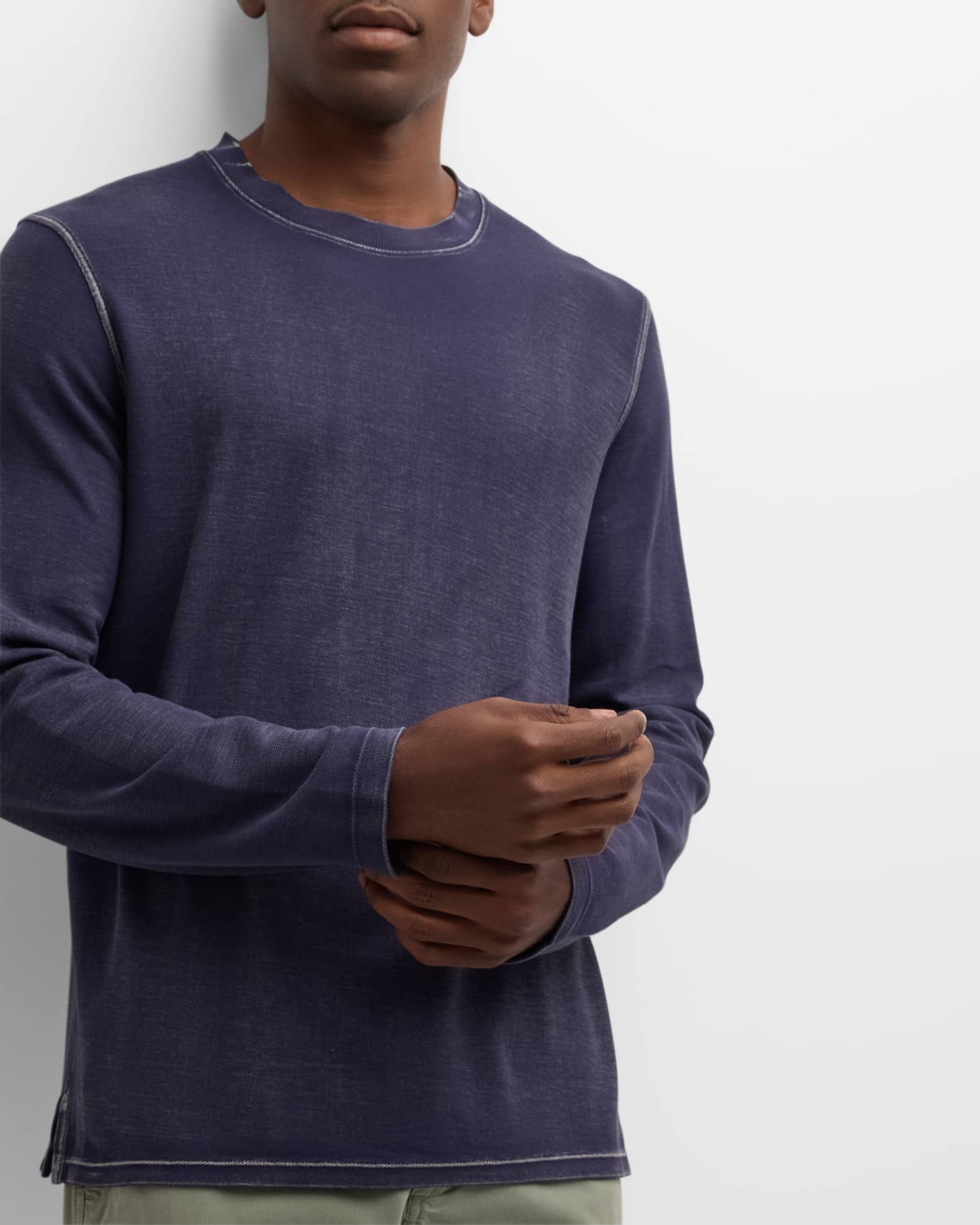 ATM Anthony Thomas Melillo Men's Washed Pique Sweatshirt | Neiman Marcus