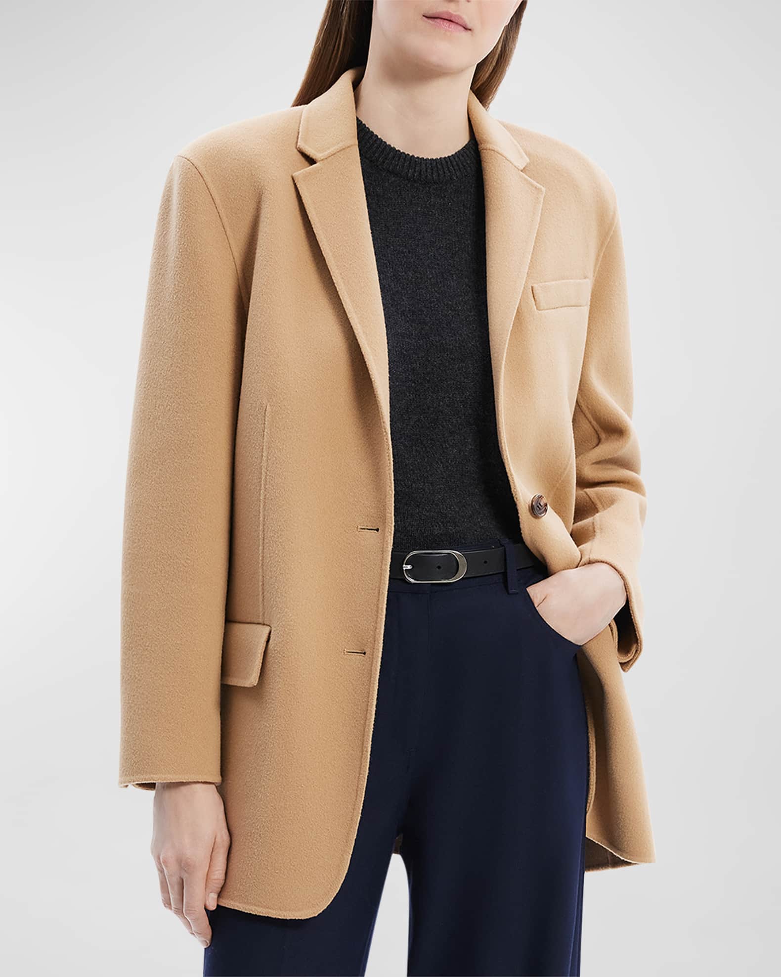 Theory Double-Face Oversized Tailor Jacket | Neiman Marcus
