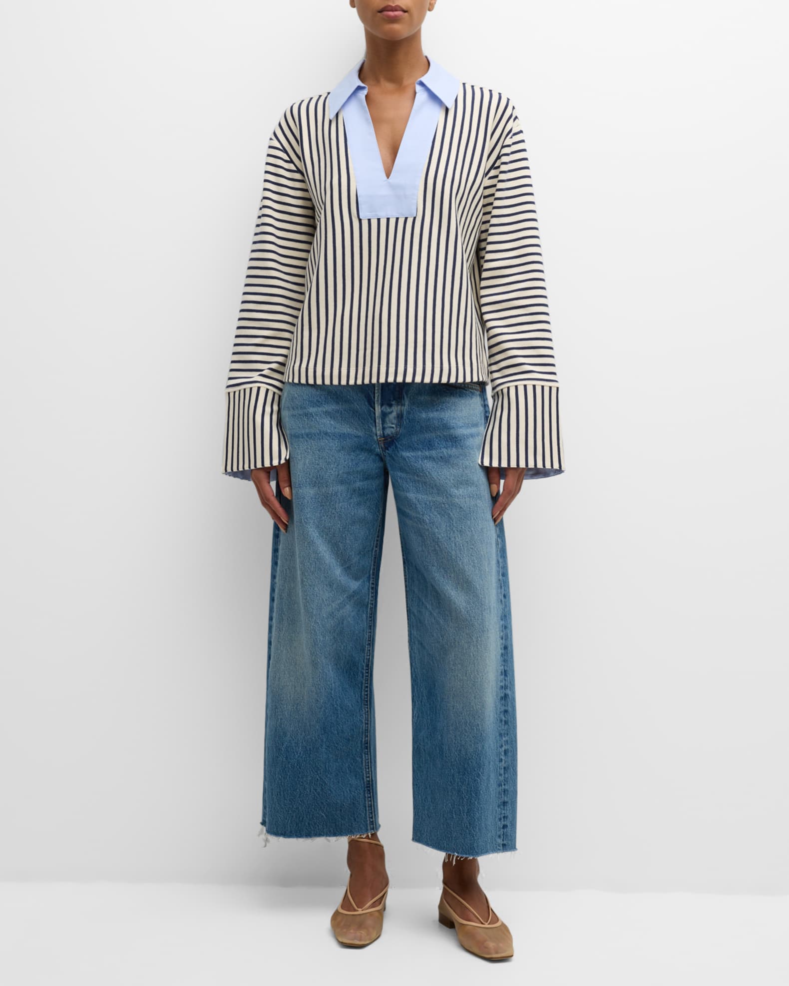 Citizens of Humanity Ayla Raw Hem Cropped Jeans | Neiman Marcus