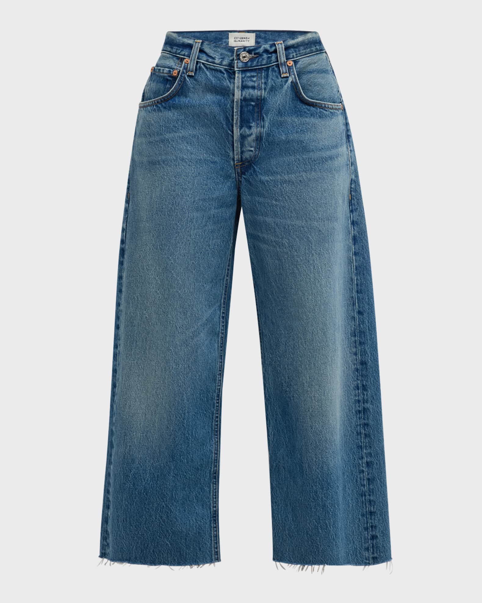 Citizens of Humanity Ayla Raw Hem Cropped Jeans | Neiman Marcus