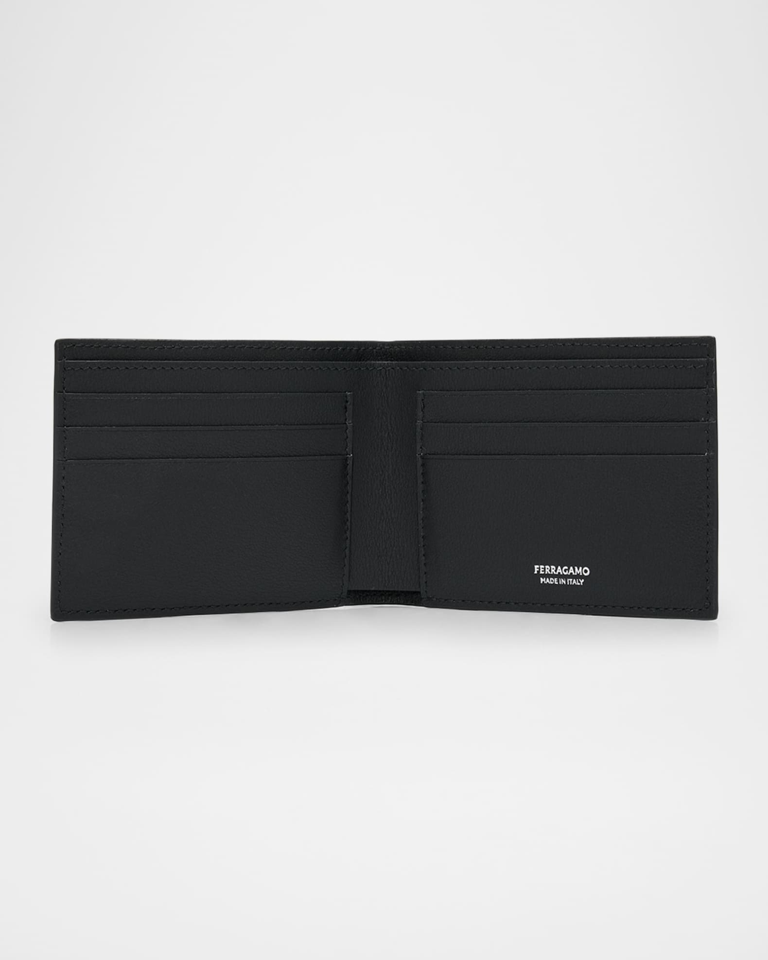 Ferragamo Men's Embossed Monogram Leather Bifold Wallet | Neiman Marcus