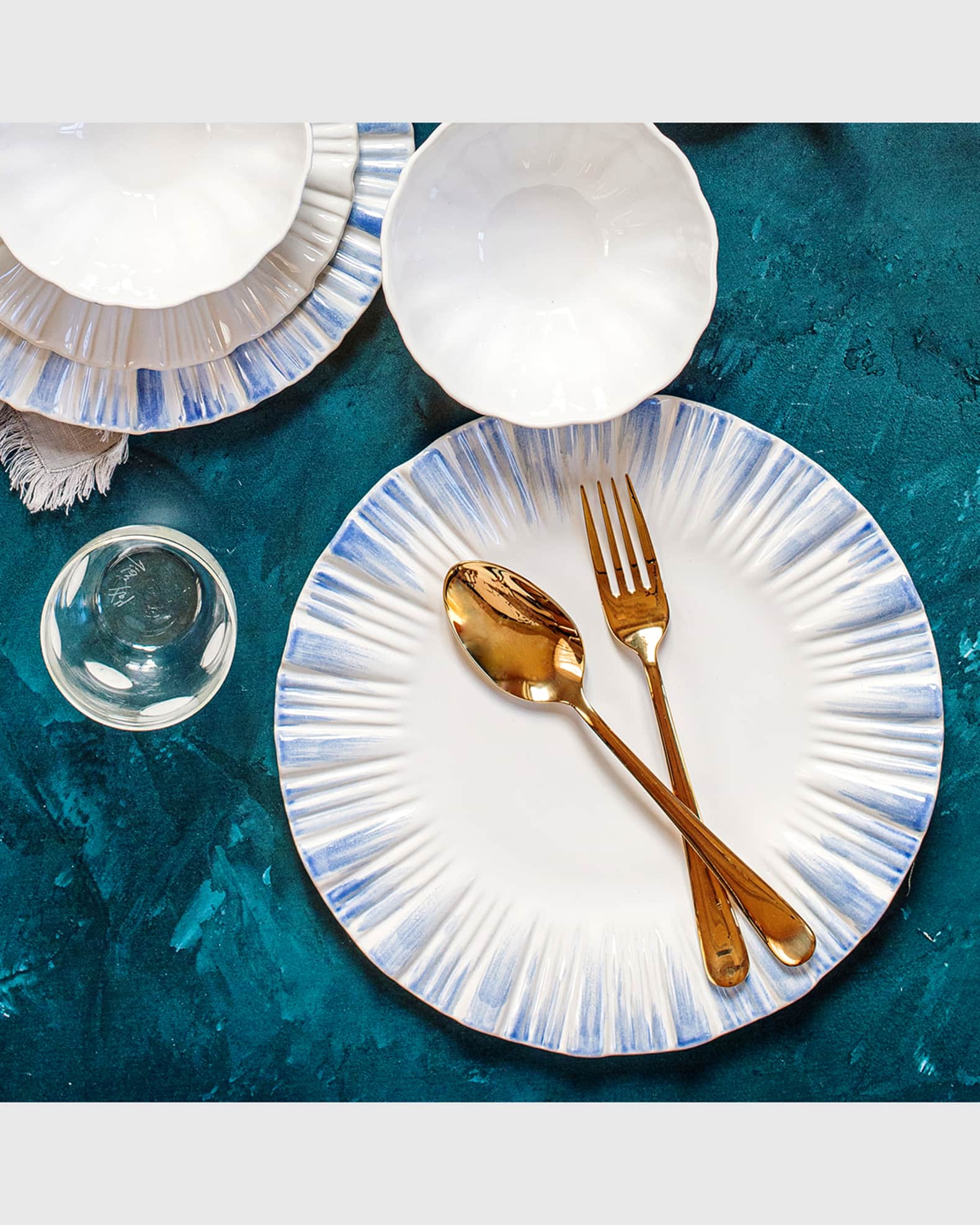 Vietri Bari Blue and White Small Round Platter | Neiman Marcus