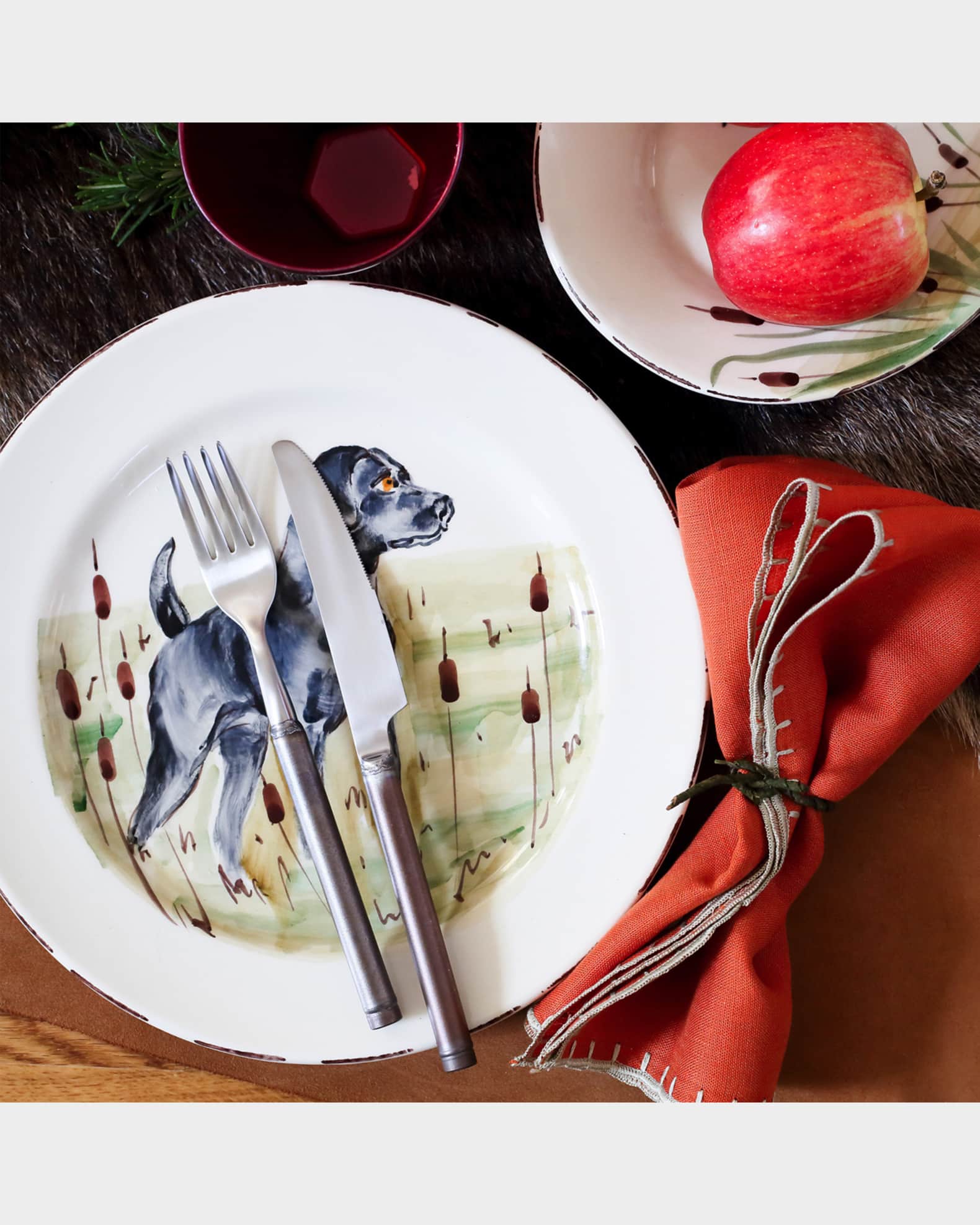 Wildlife Black Hunting Dog Dinnerware Collection | Neiman Marcus