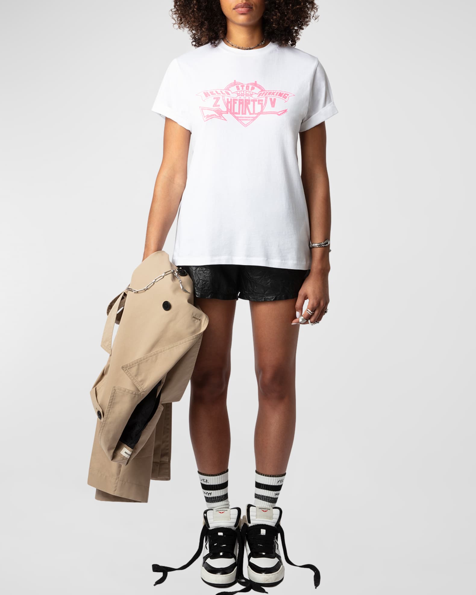 Zadig & Voltaire Edwin Hearts Tee | Neiman Marcus