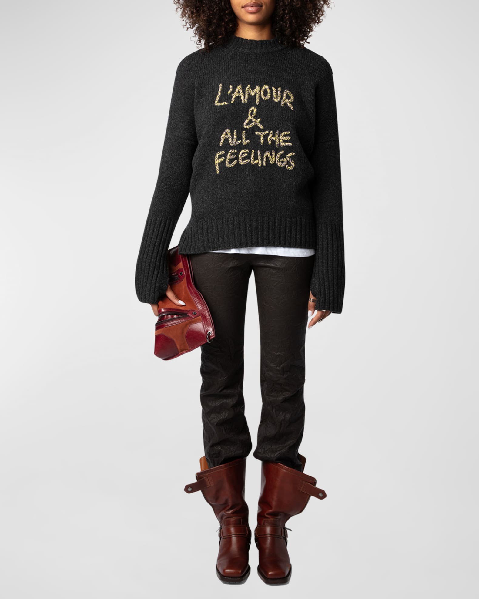 Zadig & Voltaire Malta Feelings Embroidered Merino Wool Sweater ...