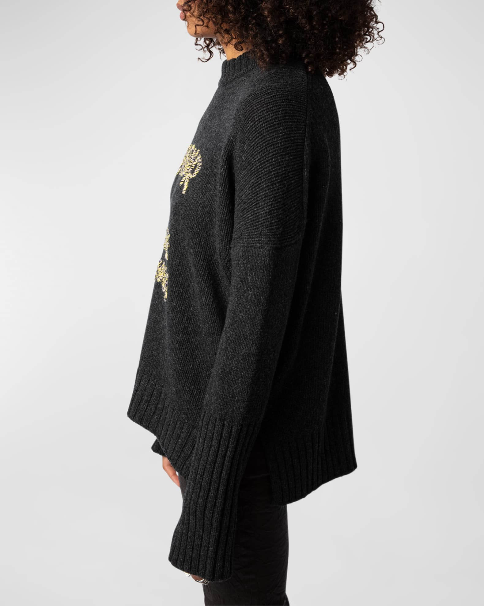 Zadig & Voltaire Malta Feelings Embroidered Merino Wool Sweater ...
