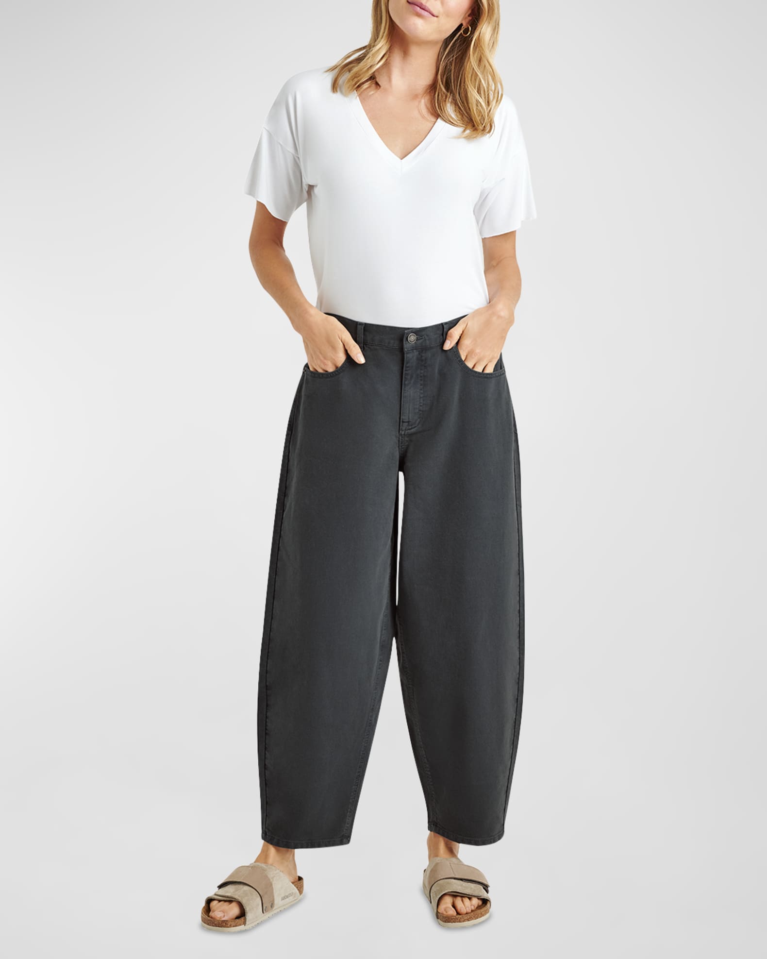 Splendid Carson Barrel-Leg Jeans | Neiman Marcus