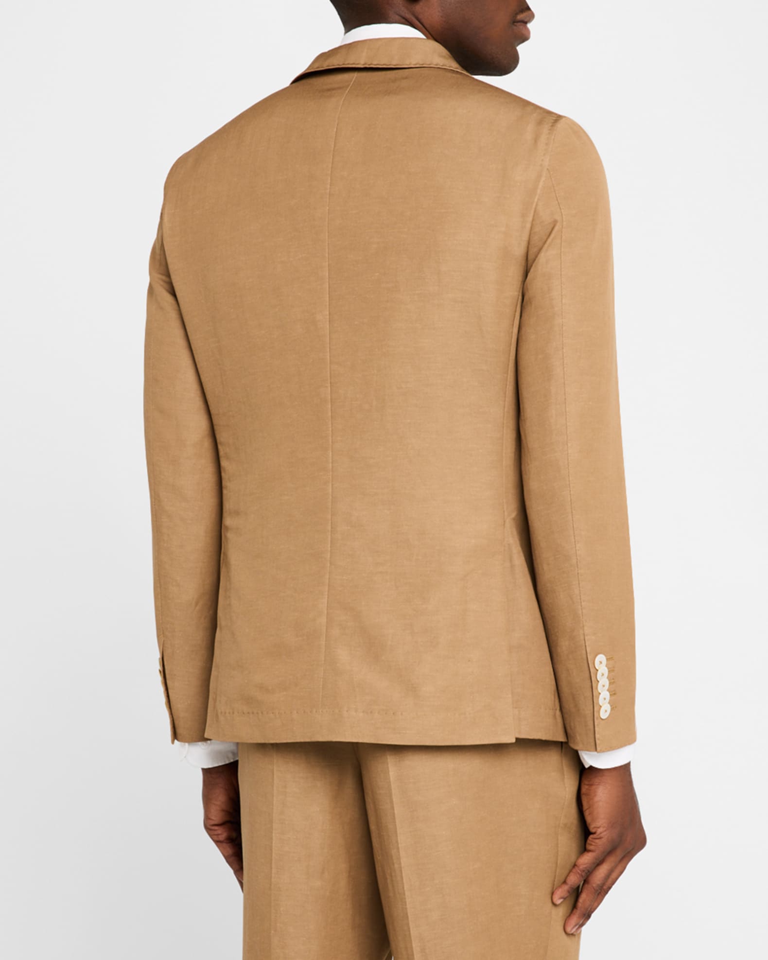 BOSS Camel Men's Heston Wool and Linen Double-Breasted Blazer | Neiman ...