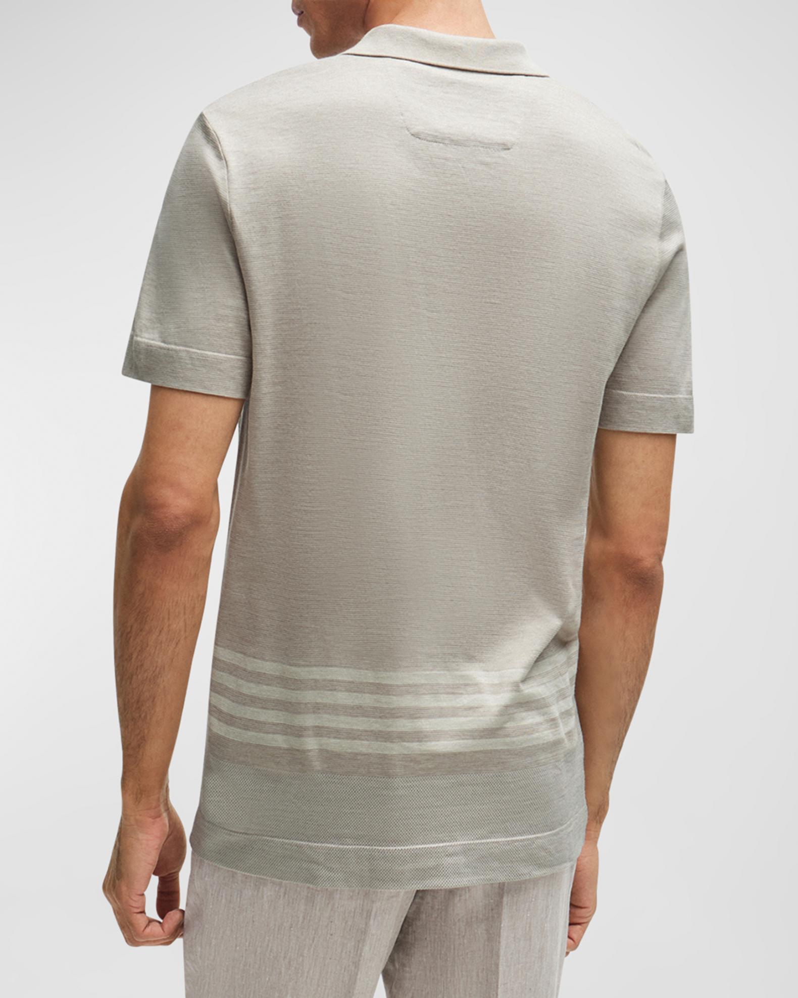 BOSS Camel Men's Parson Cotton-Silk Polo Shirt | Neiman Marcus