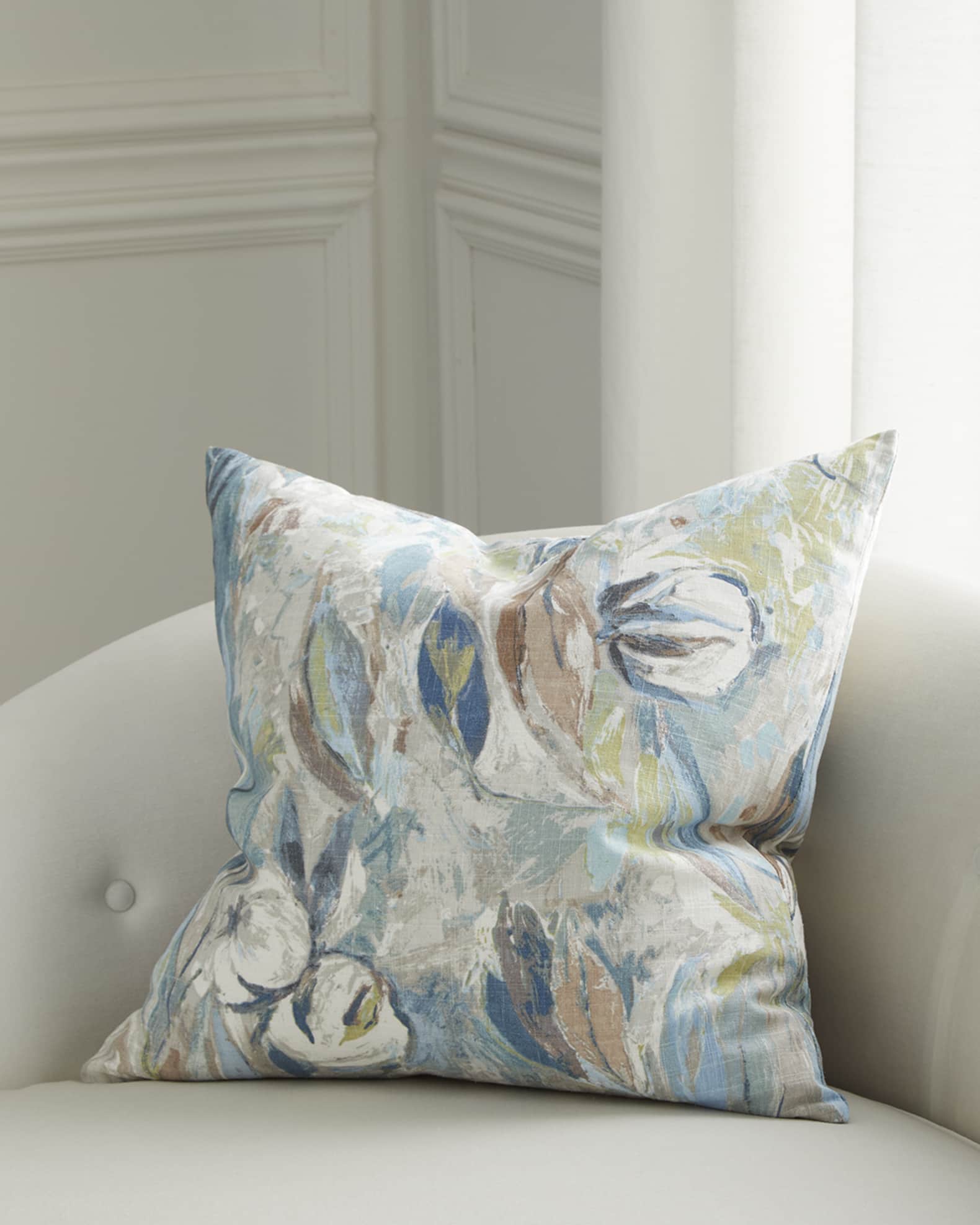 Eastern Accents Dunbarton Ocean Decorative Pillow, 22" Square | Neiman Marcus