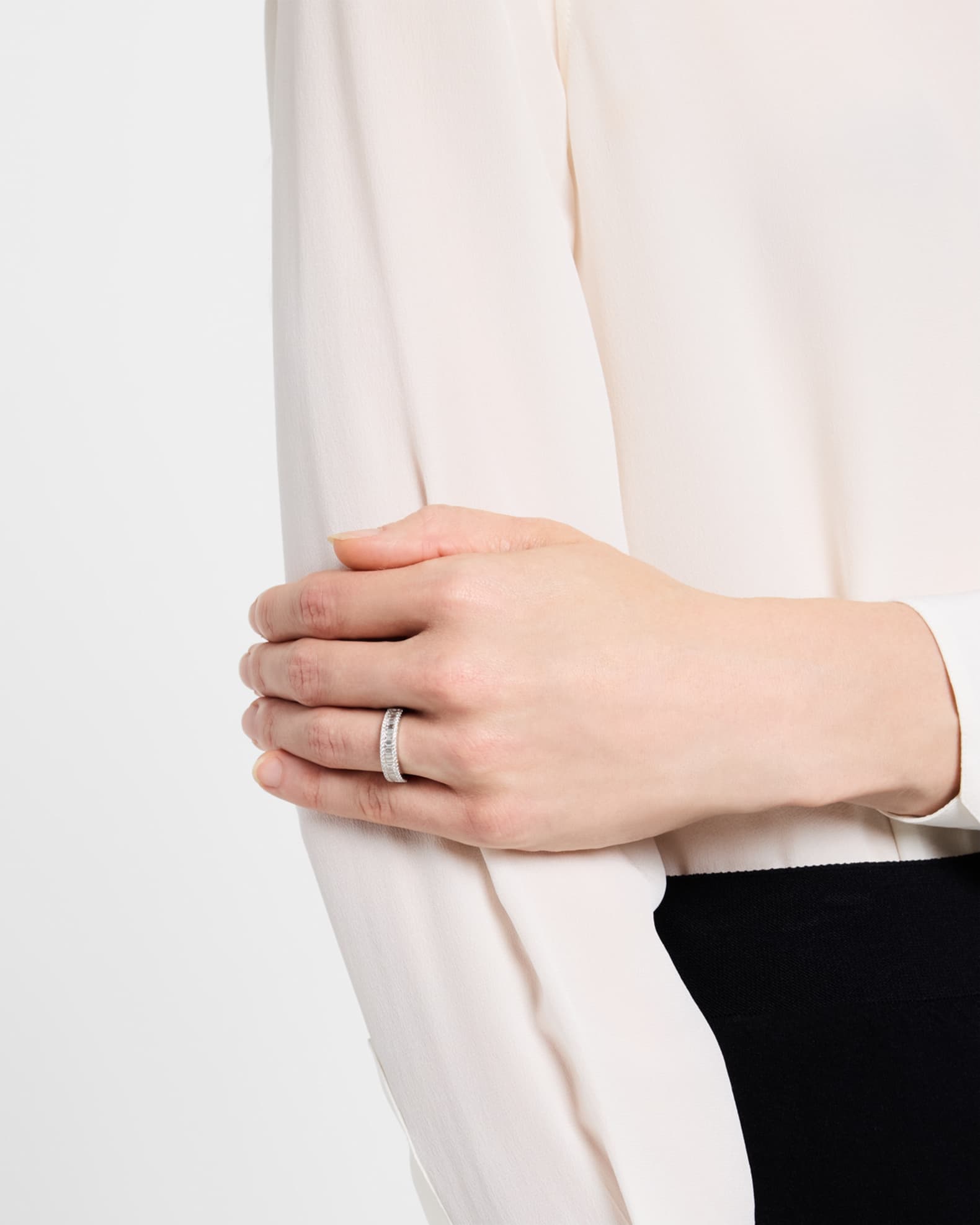 Lisa Nik Diamond Game 18K Rose Gold Petite Channel Baguette and Round ...