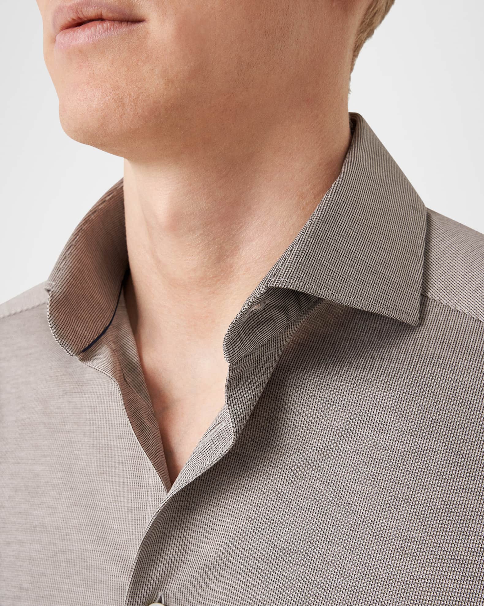 Eton Men's Signature Filo di Scozia Jersey Contemporary-Fit Dress Shirt ...