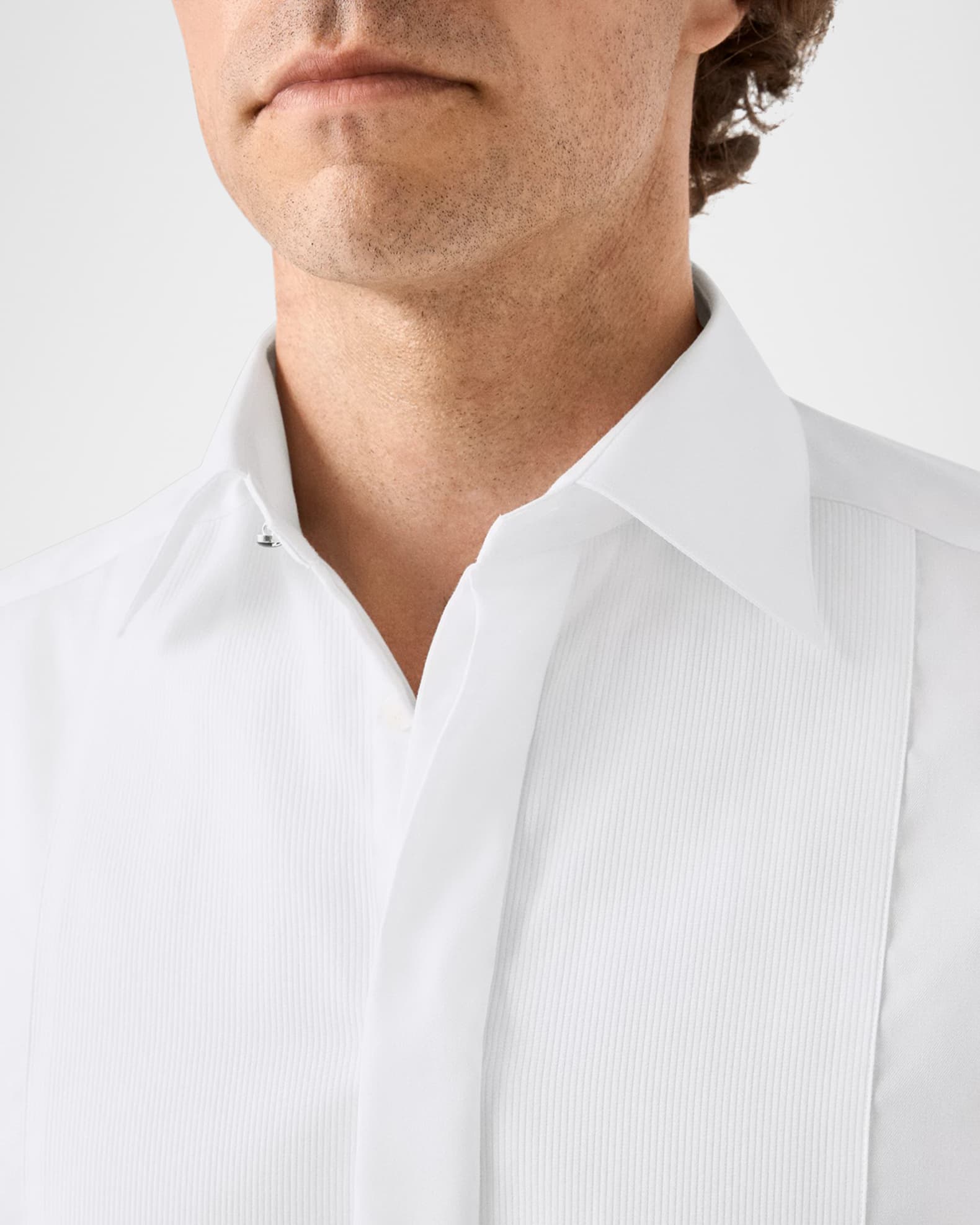 Eton Men's Fine Stripe Bib-Front Slim Fit Evening Shirt | Neiman Marcus