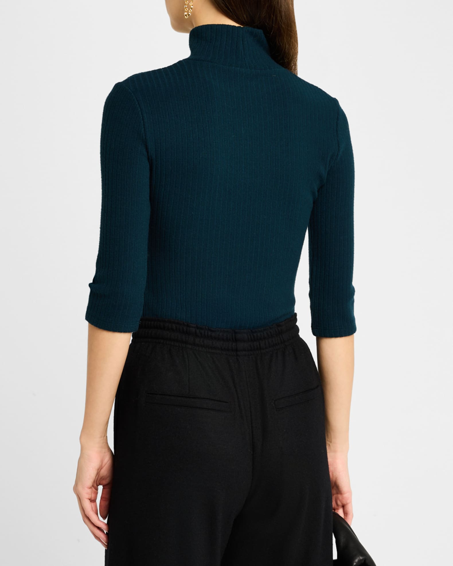 Vince Ribbed Turtleneck Top | Neiman Marcus