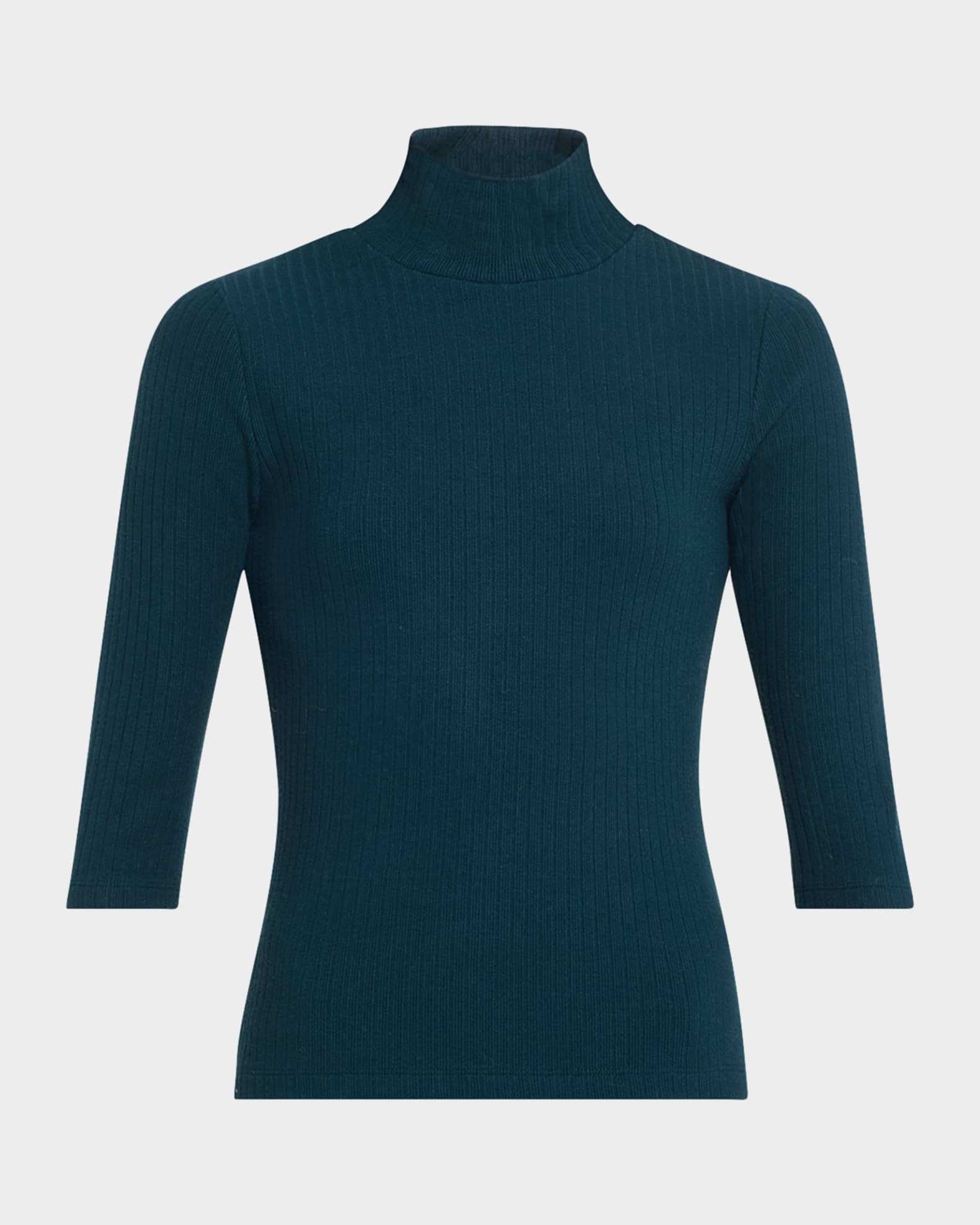 Vince Ribbed Turtleneck Top | Neiman Marcus