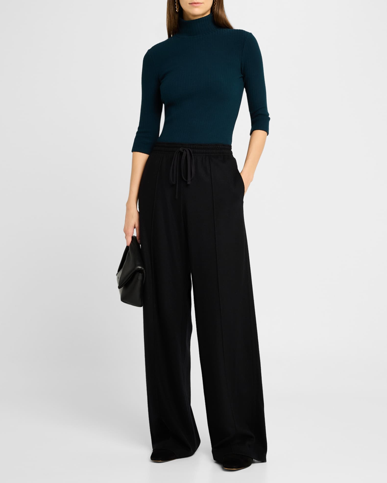 Vince Mid-Rise Drawstring Pull-On Pants | Neiman Marcus