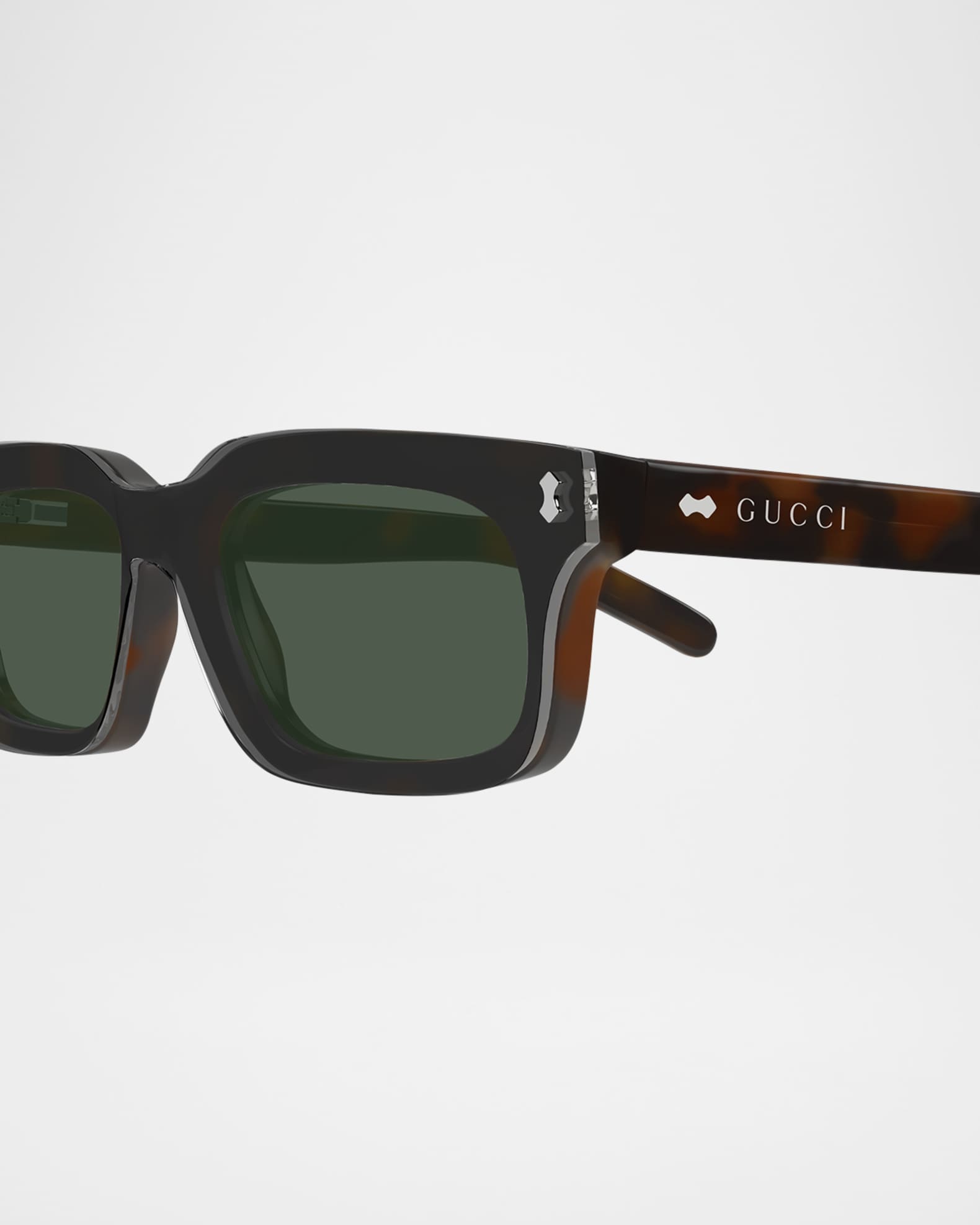 Gucci Men's Acetate Optical Frames with Magnetic Sunglasses Clip | Neiman Marcus