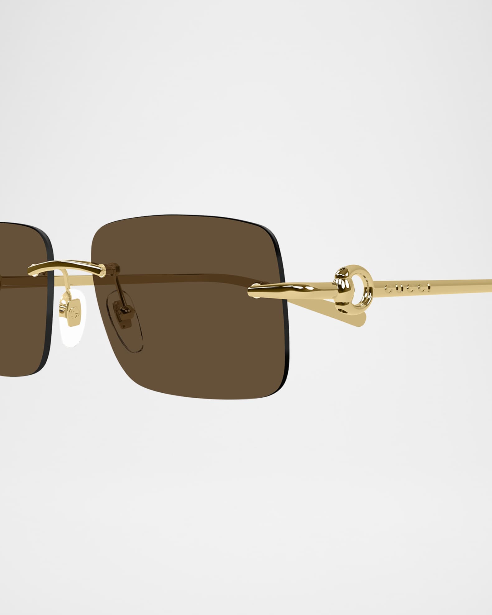 Gucci Men's GG1703SM Rimless Rectangle Sunglasses | Neiman Marcus