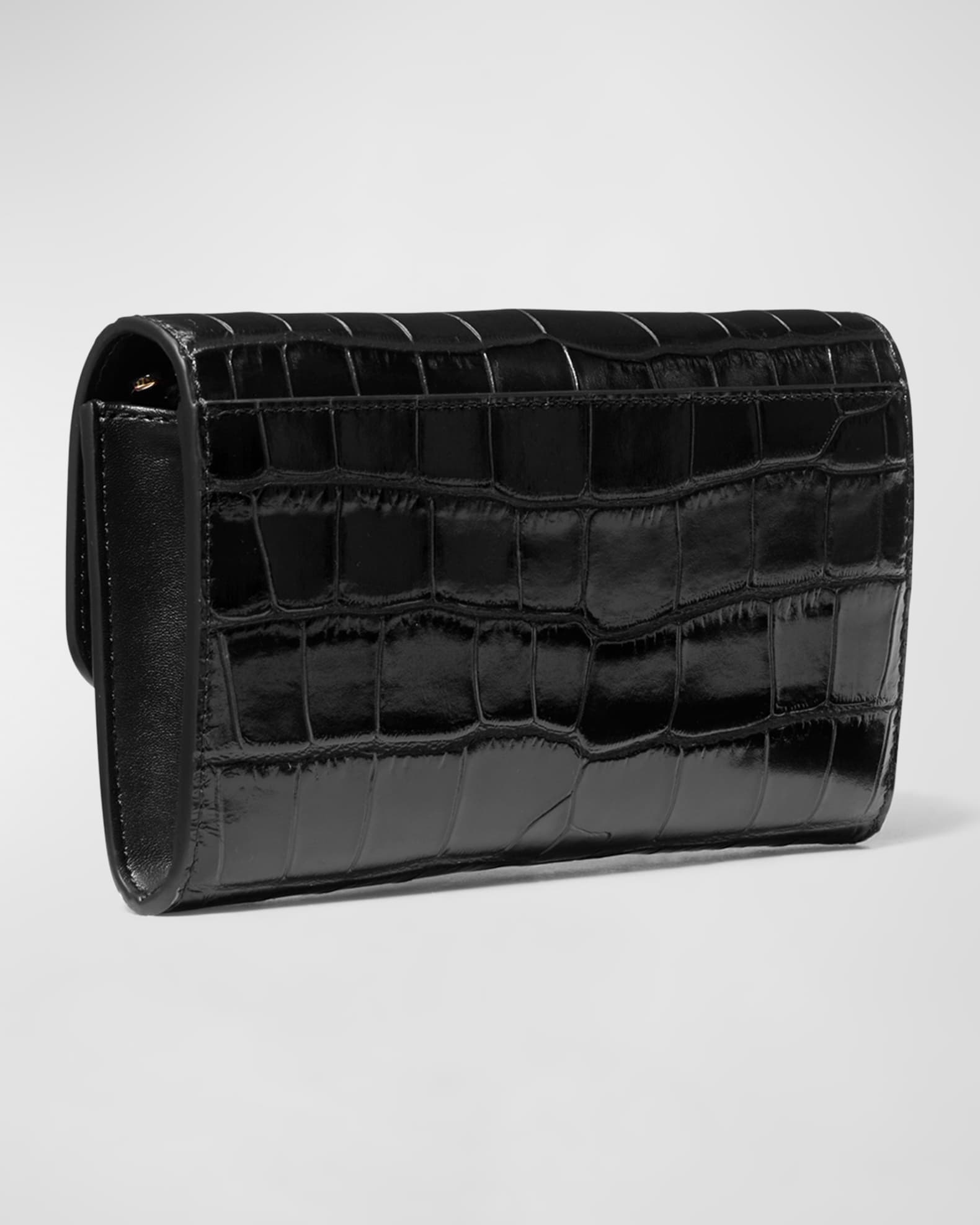 MICHAEL Michael Kors Tribeca Large Croc-Embossed Wallet on Chain ...