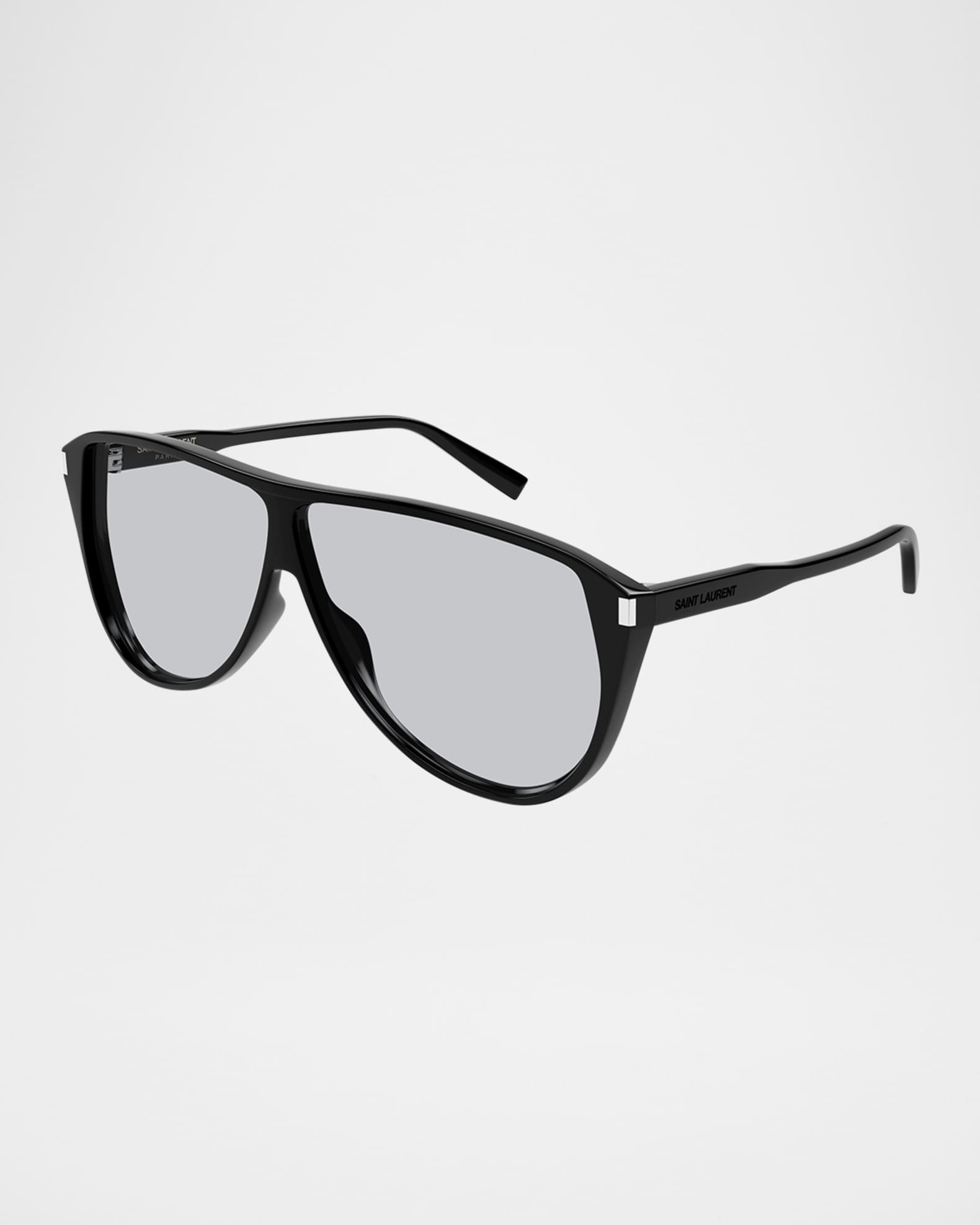 Saint Laurent Gaspar Acetate Aviator Sunglasses | Neiman Marcus