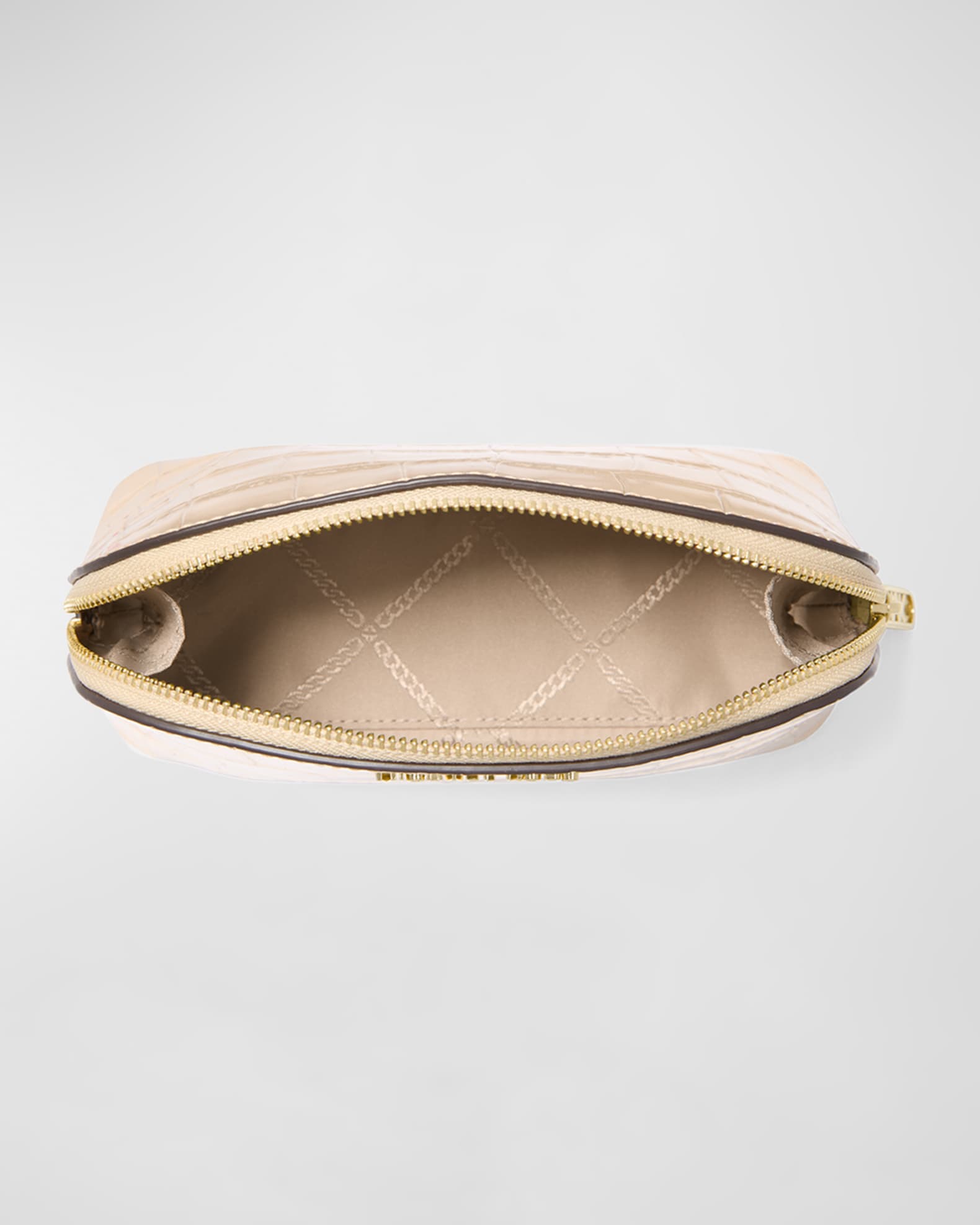 MICHAEL Michael Kors Empire Metallic Croc-Embossed Leather Pouch Bag ...