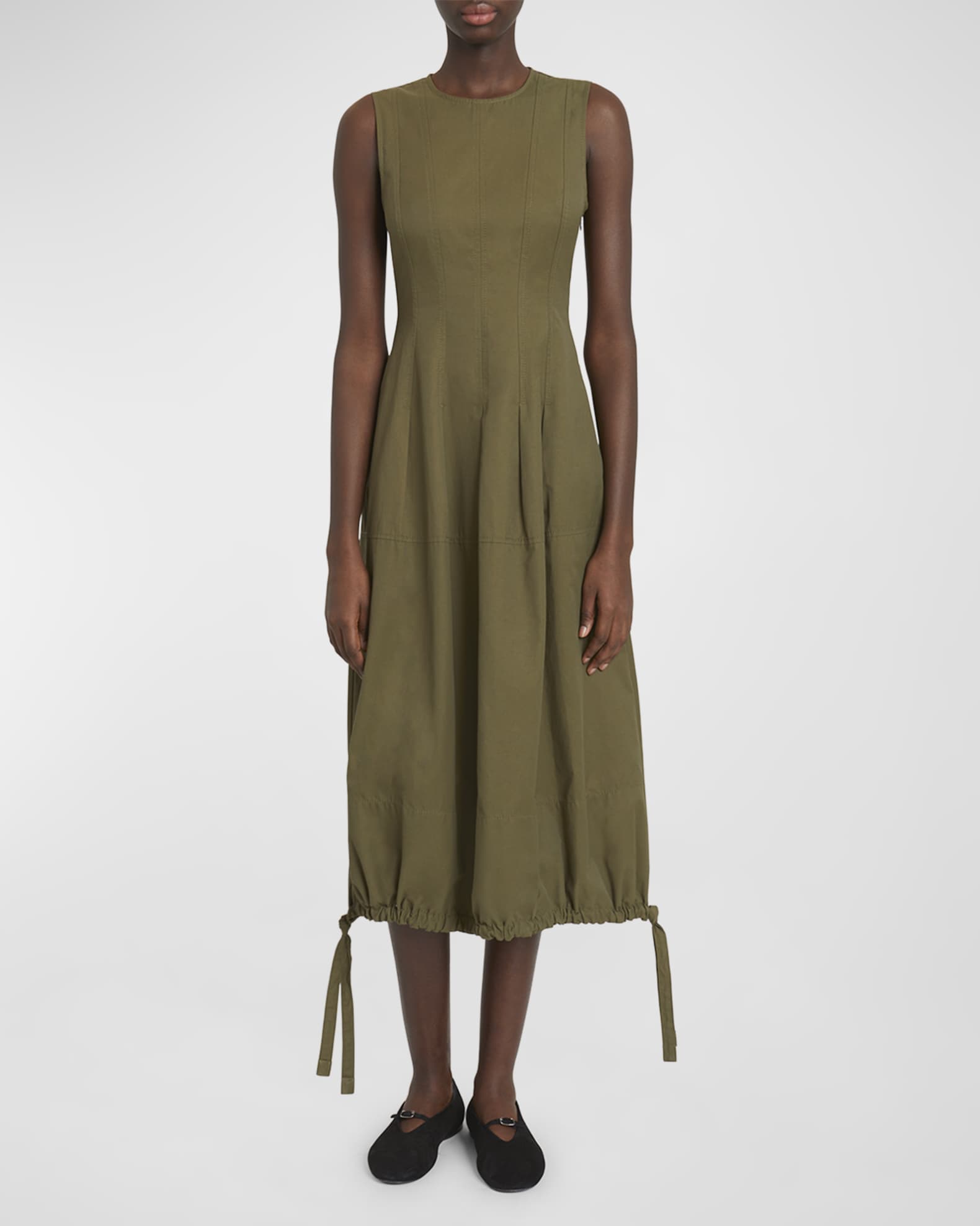 Proenza Schouler White Label Marley A-Line Drawstring Dress | Neiman Marcus