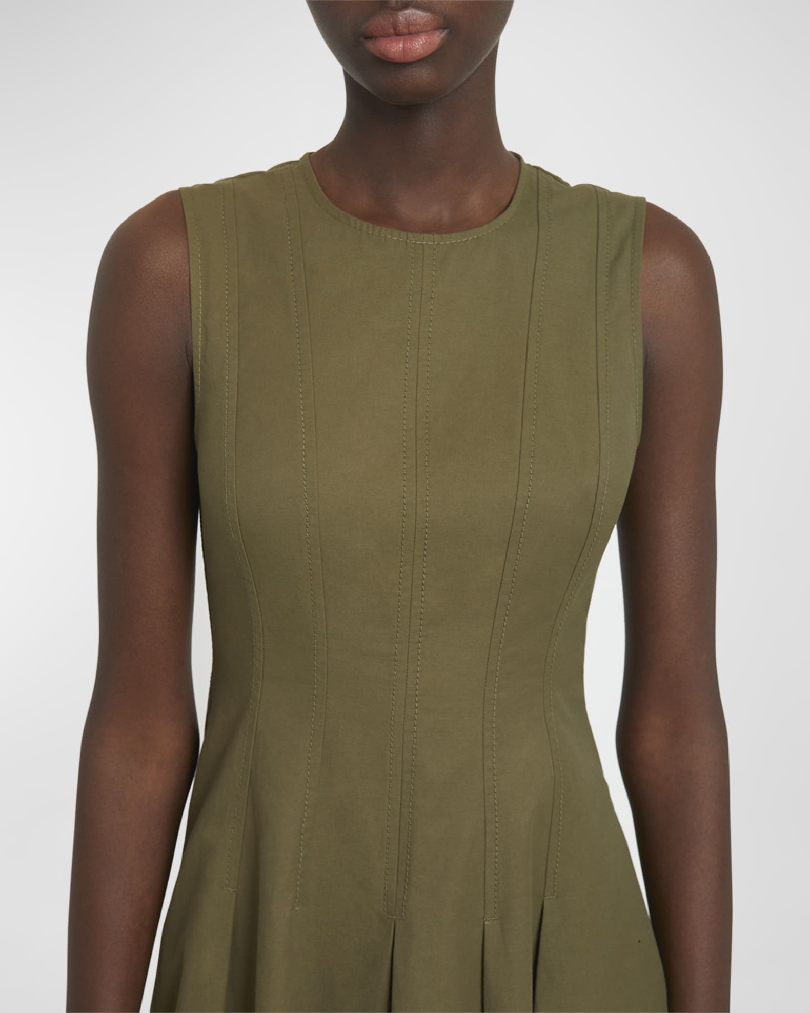 Proenza Schouler White Label Marley A-Line Drawstring Dress | Neiman Marcus