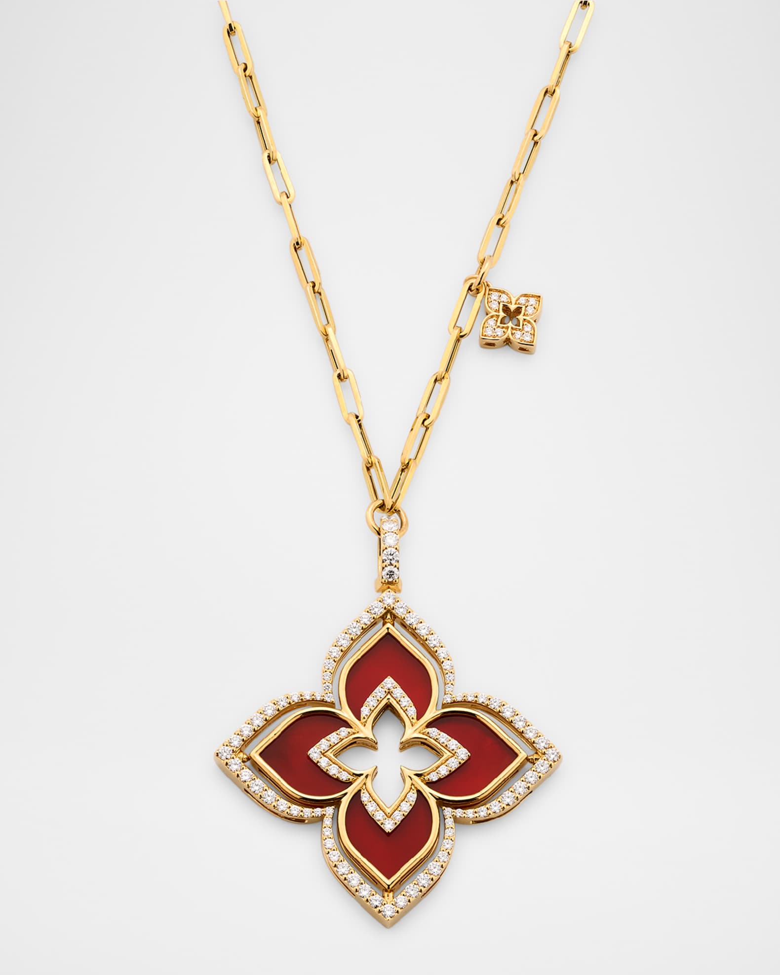 Roberto Coin 18K Yellow Gold Petite Venetian Princess Pirouette Red ...