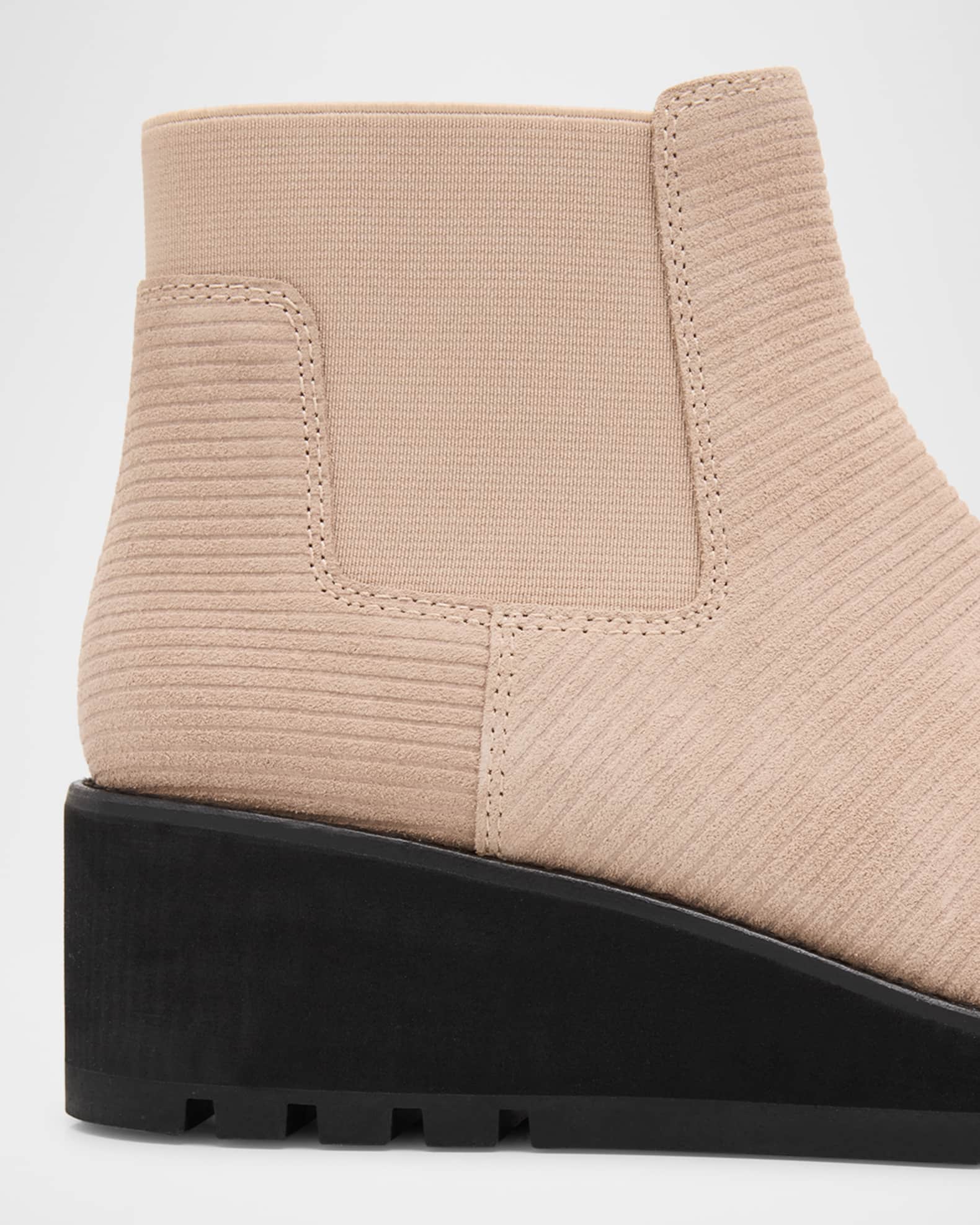 Eileen Fisher Suede Wedge Chelsea Booties | Neiman Marcus