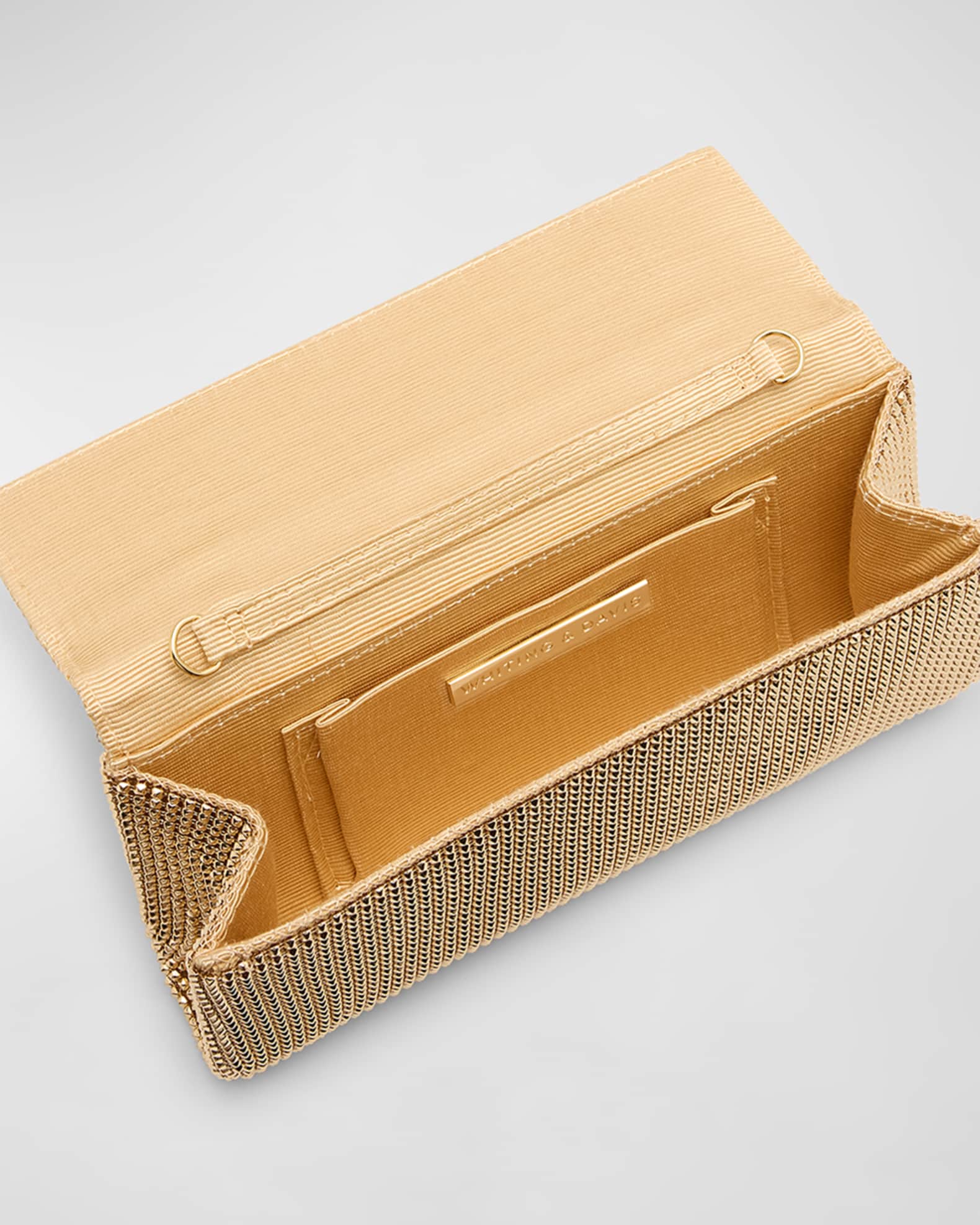 Whiting & Davis Pyramid Envelope Mesh Clutch Bag | Neiman Marcus