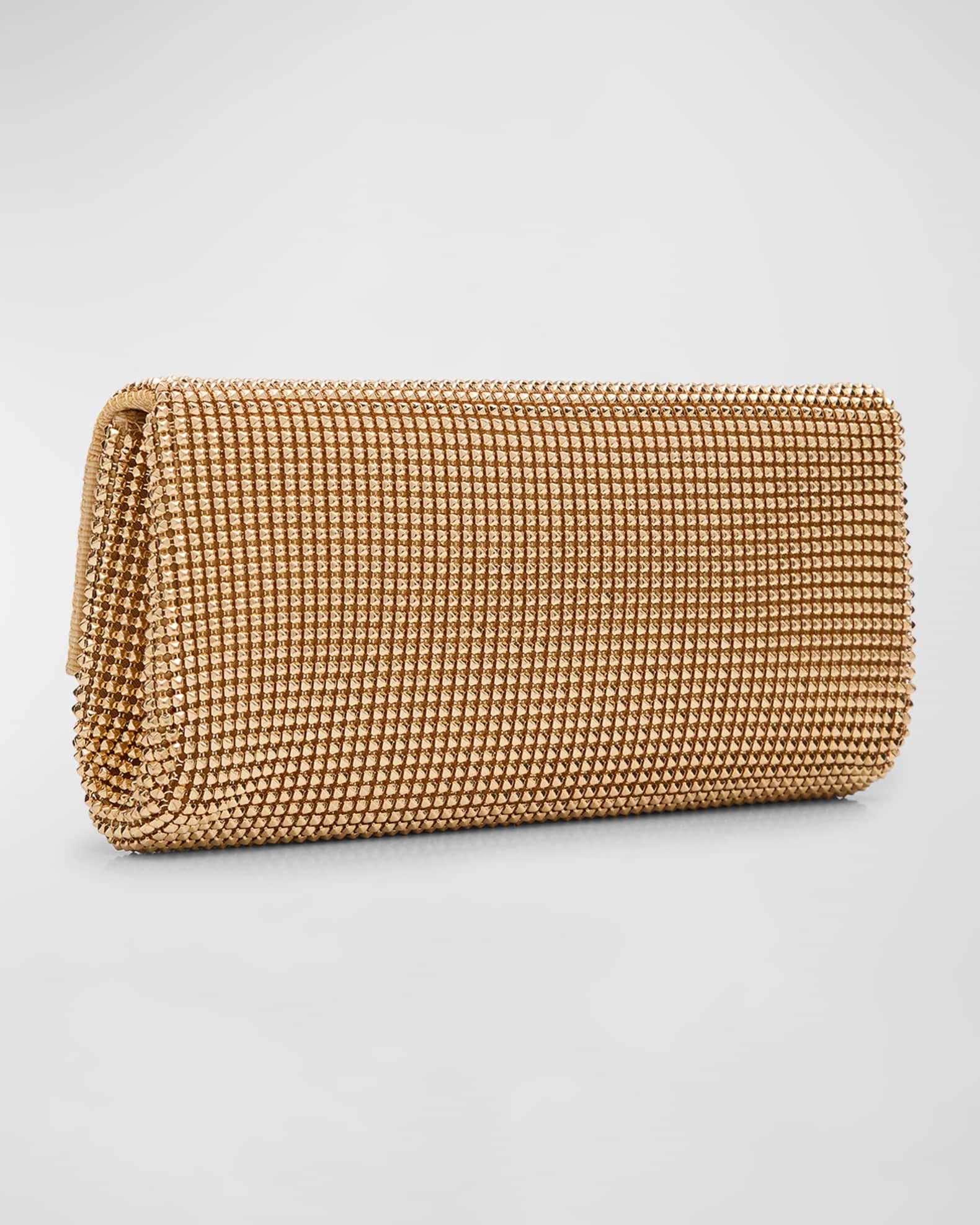 Whiting & Davis Pyramid Envelope Mesh Clutch Bag | Neiman Marcus