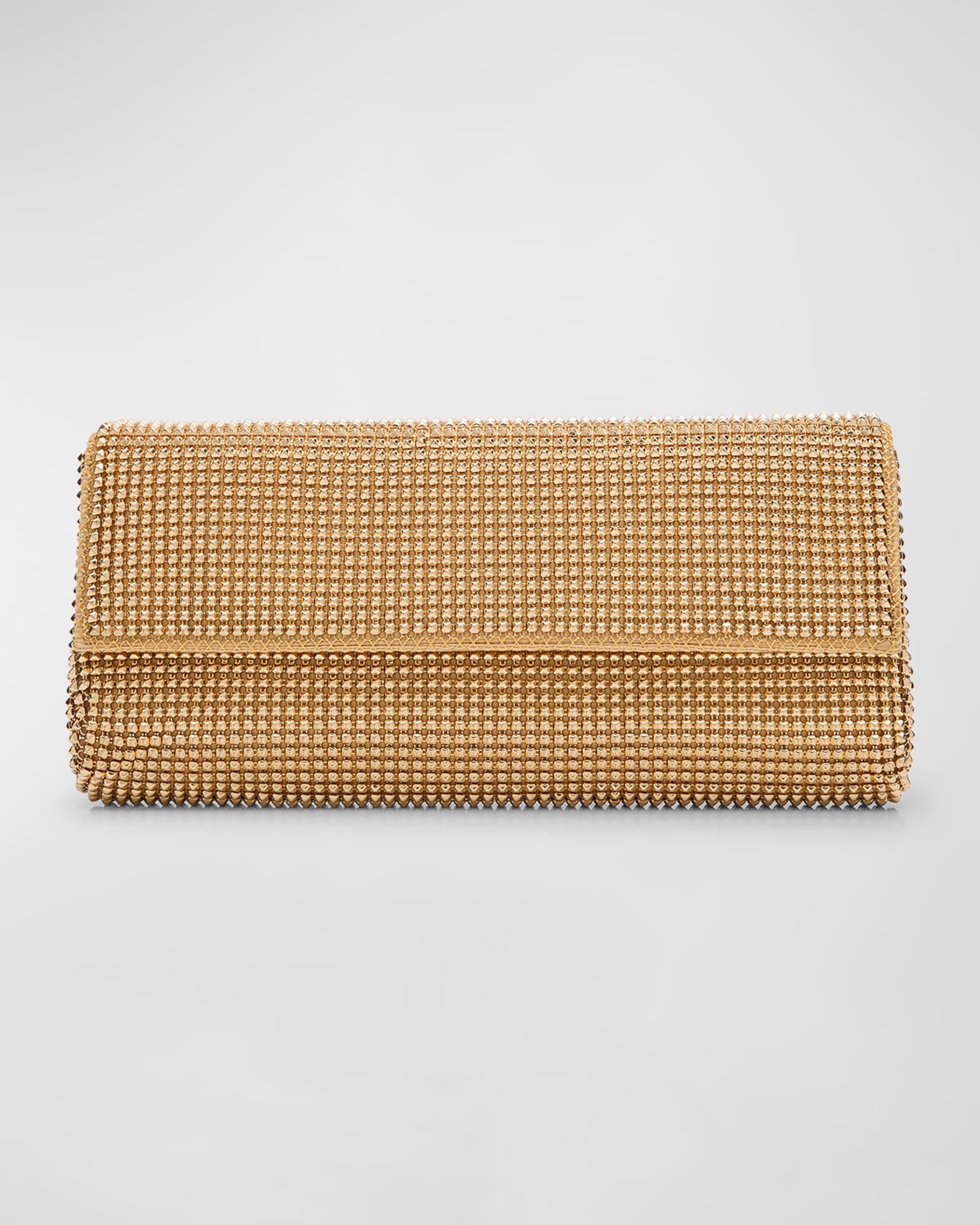 Whiting & Davis Pyramid Envelope Mesh Clutch Bag | Neiman Marcus