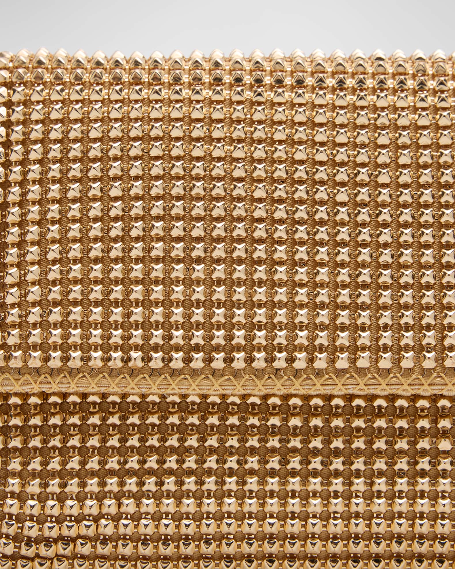 Whiting & Davis Pyramid Envelope Mesh Clutch Bag | Neiman Marcus