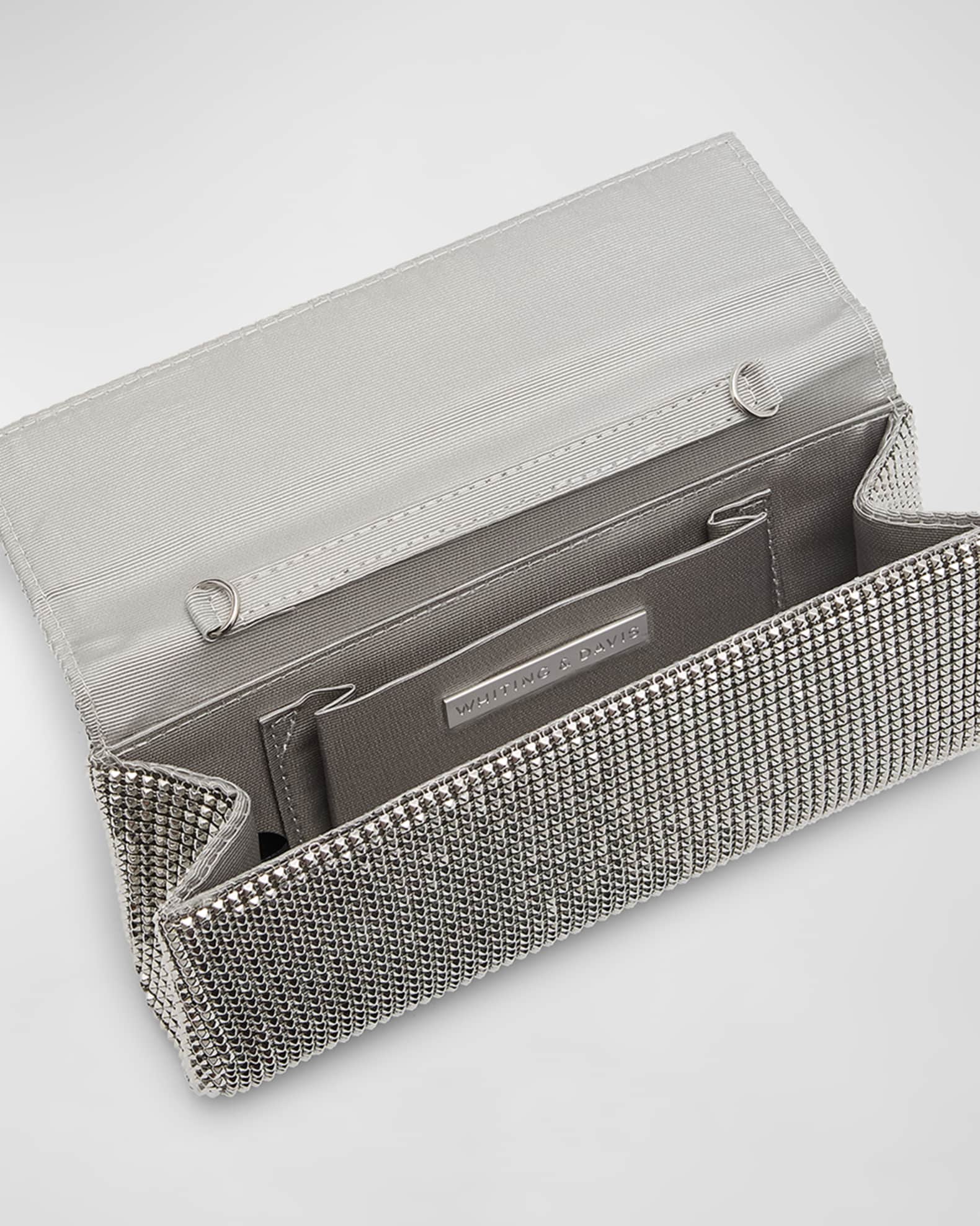 Whiting & Davis Pyramid Envelope Mesh Clutch Bag | Neiman Marcus
