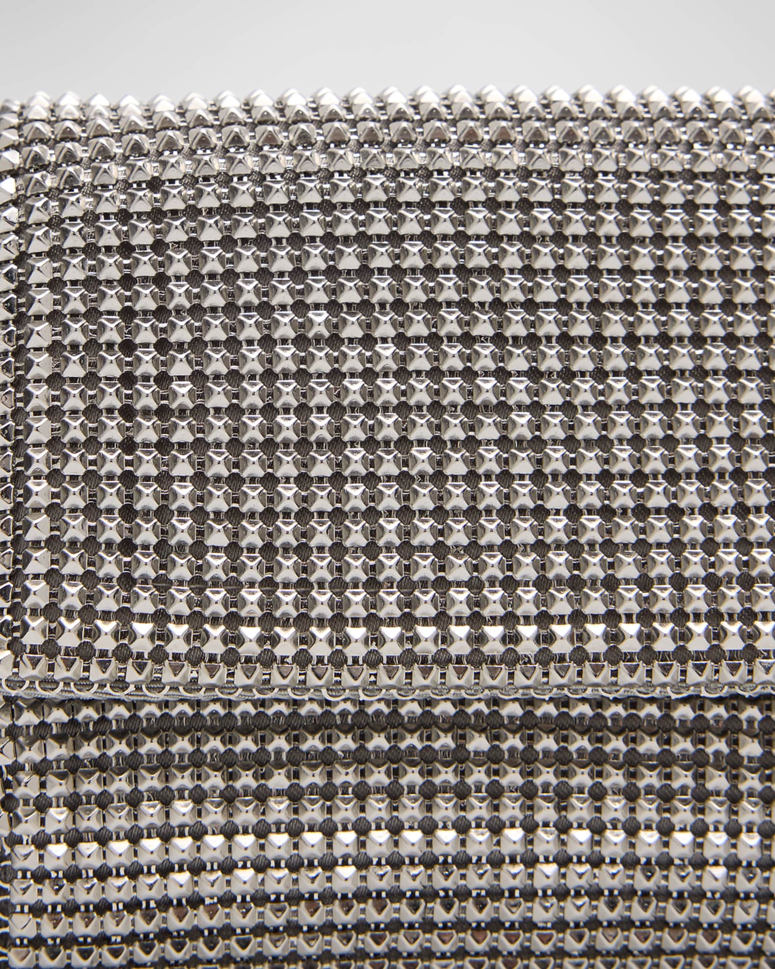 Whiting & Davis Pyramid Envelope Mesh Clutch Bag | Neiman Marcus