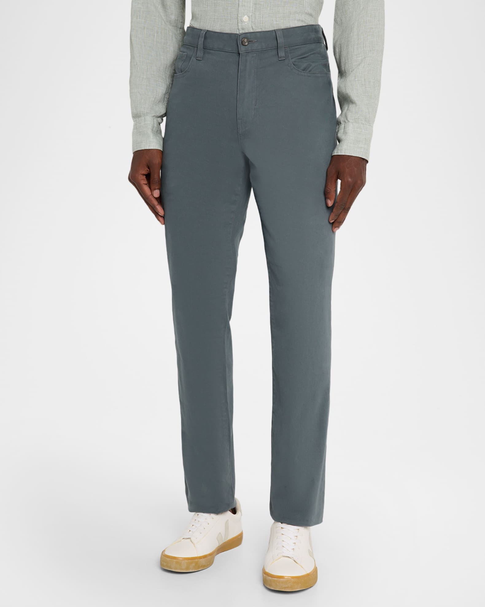 Vince Men's Dylan Peached Cotton 5-Pocket Pants | Neiman Marcus