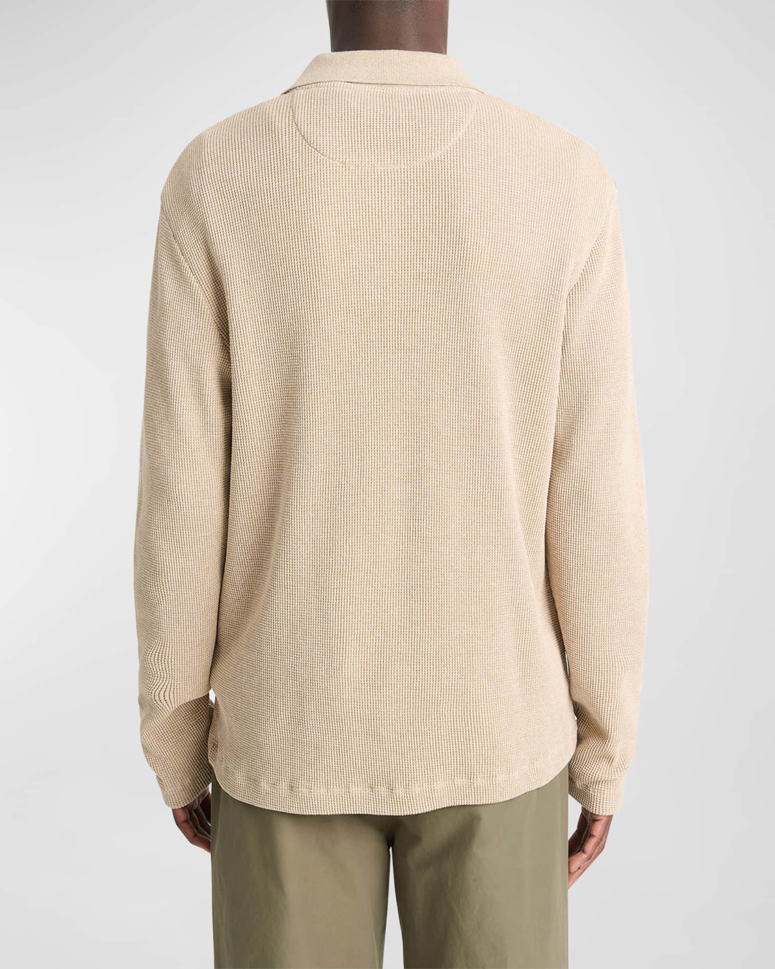 Vince Men's Sunfaded Thermal Polo Shirt | Neiman Marcus