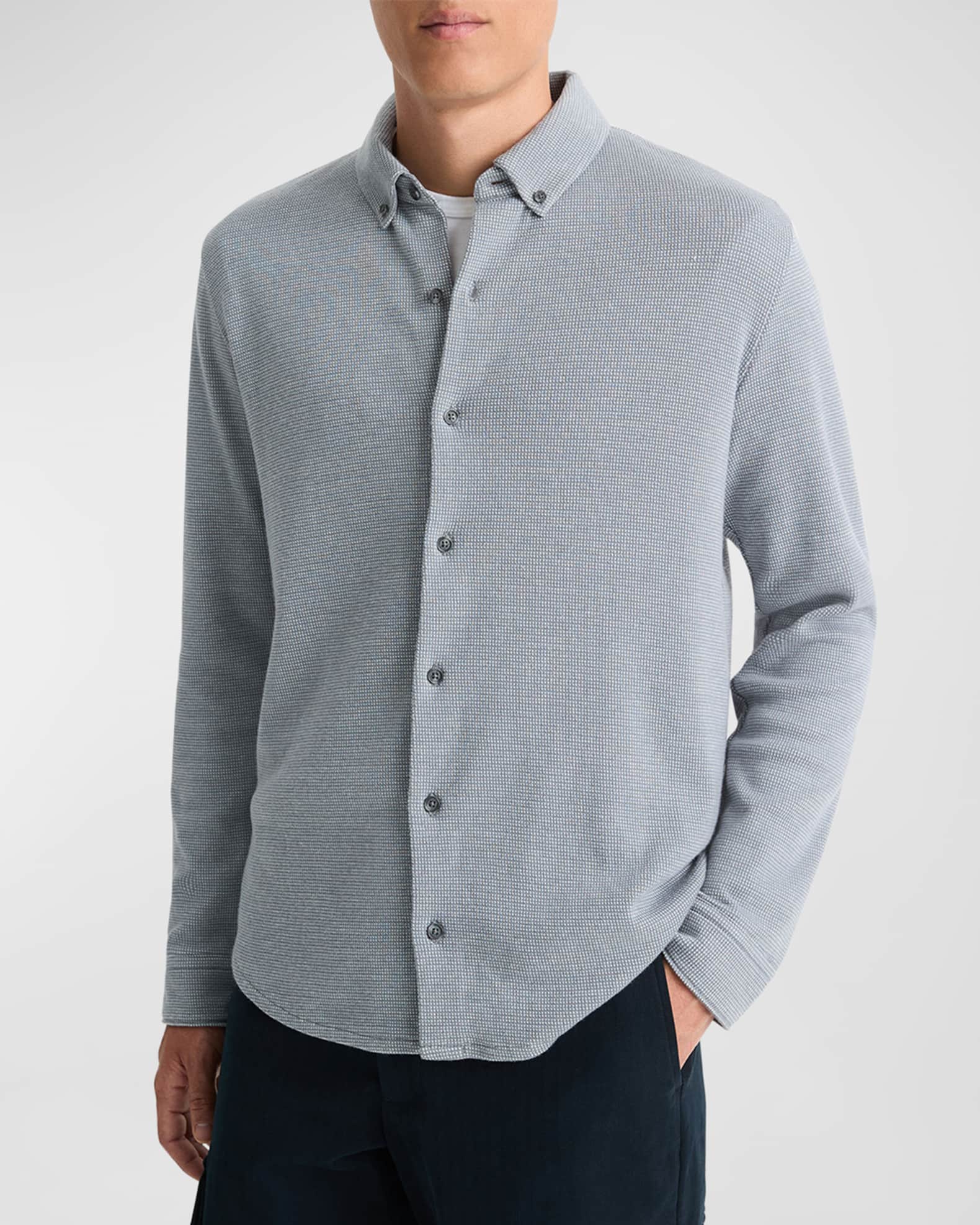 Vince Men's Birdseye Sport Shirt | Neiman Marcus