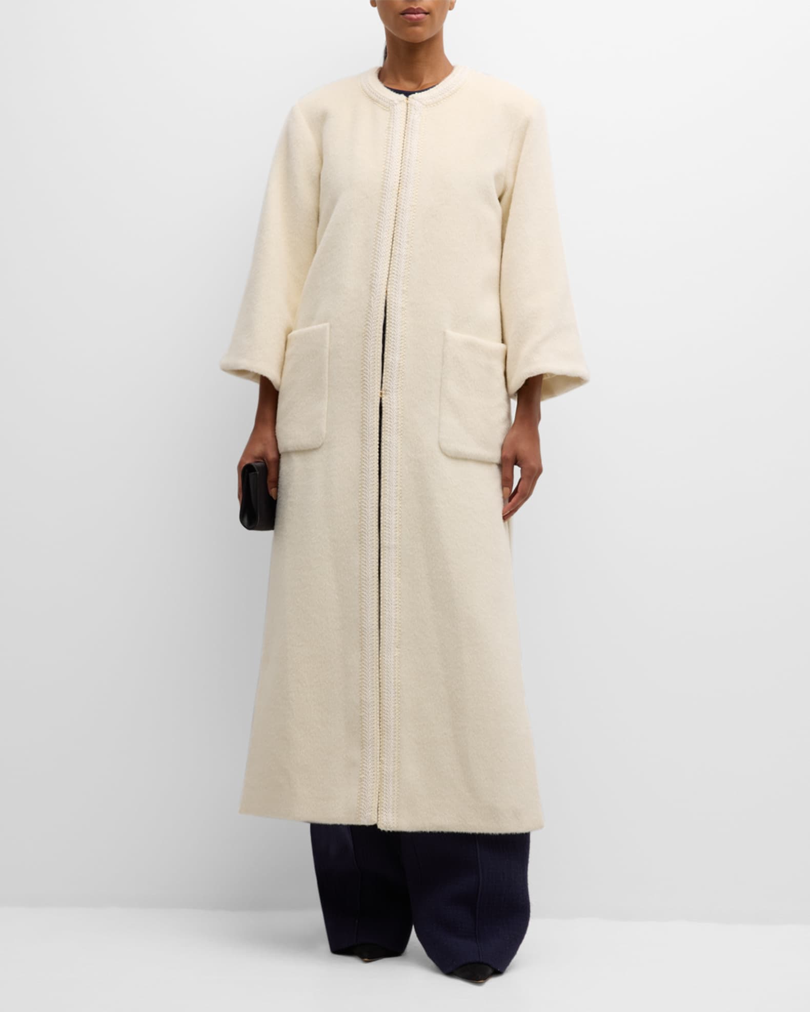 Adam Lippes Suri Alpaca-Wool Long Coat | Neiman Marcus