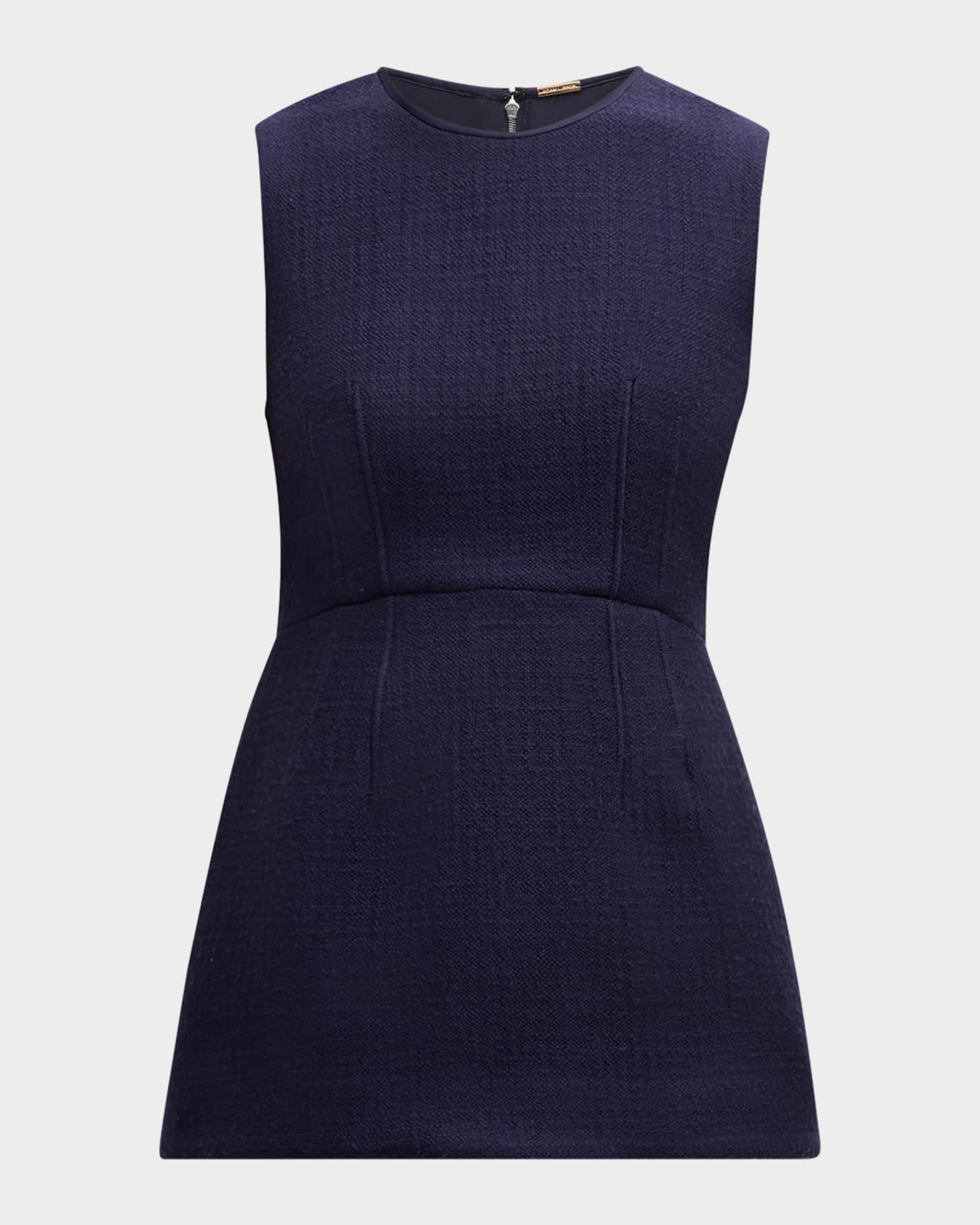 Adam Lippes Sleeveless Toile De Laine Peplum Top | Neiman Marcus