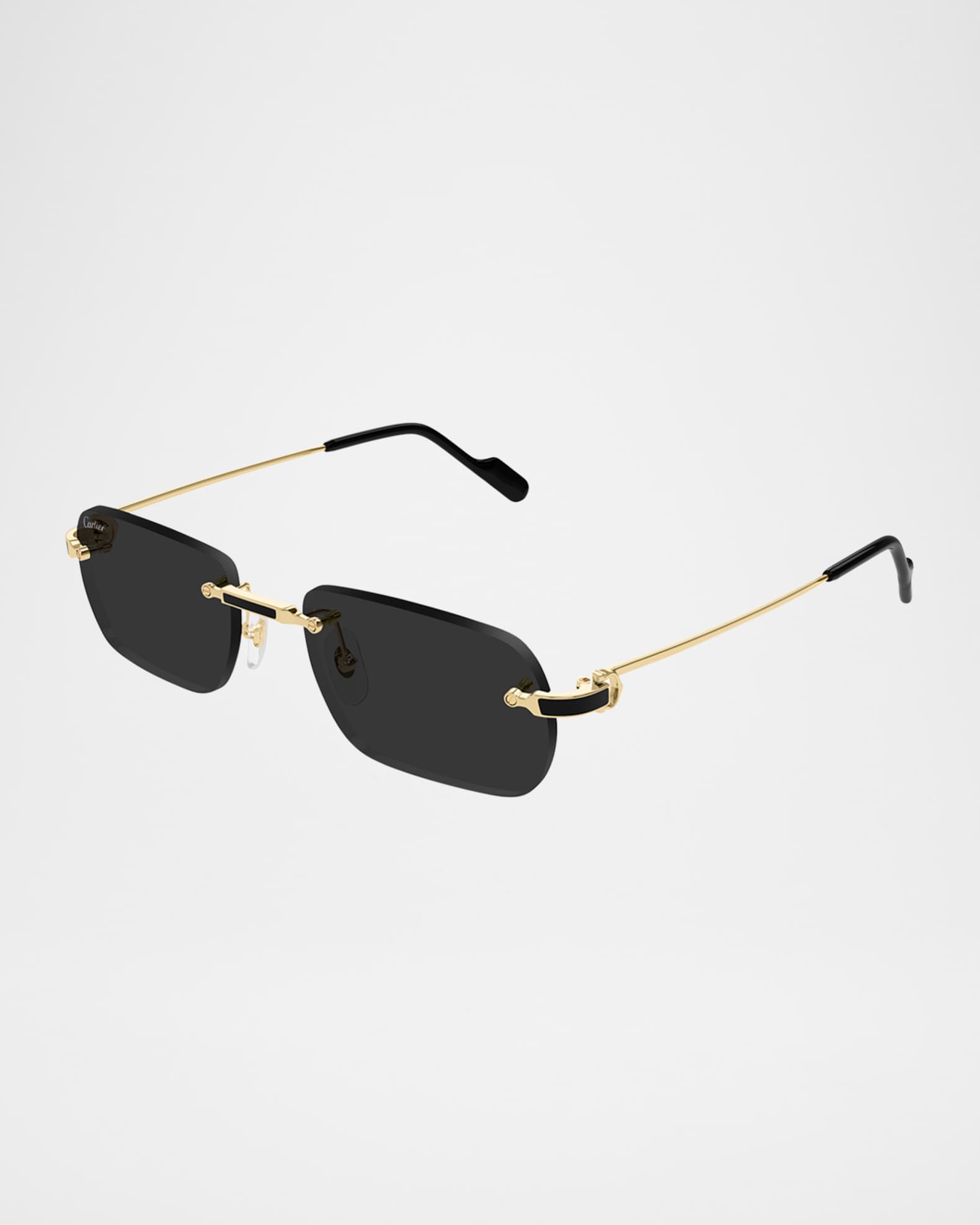 Cartier Men's Nylon & Metal Rectangle Sunglasses | Neiman Marcus