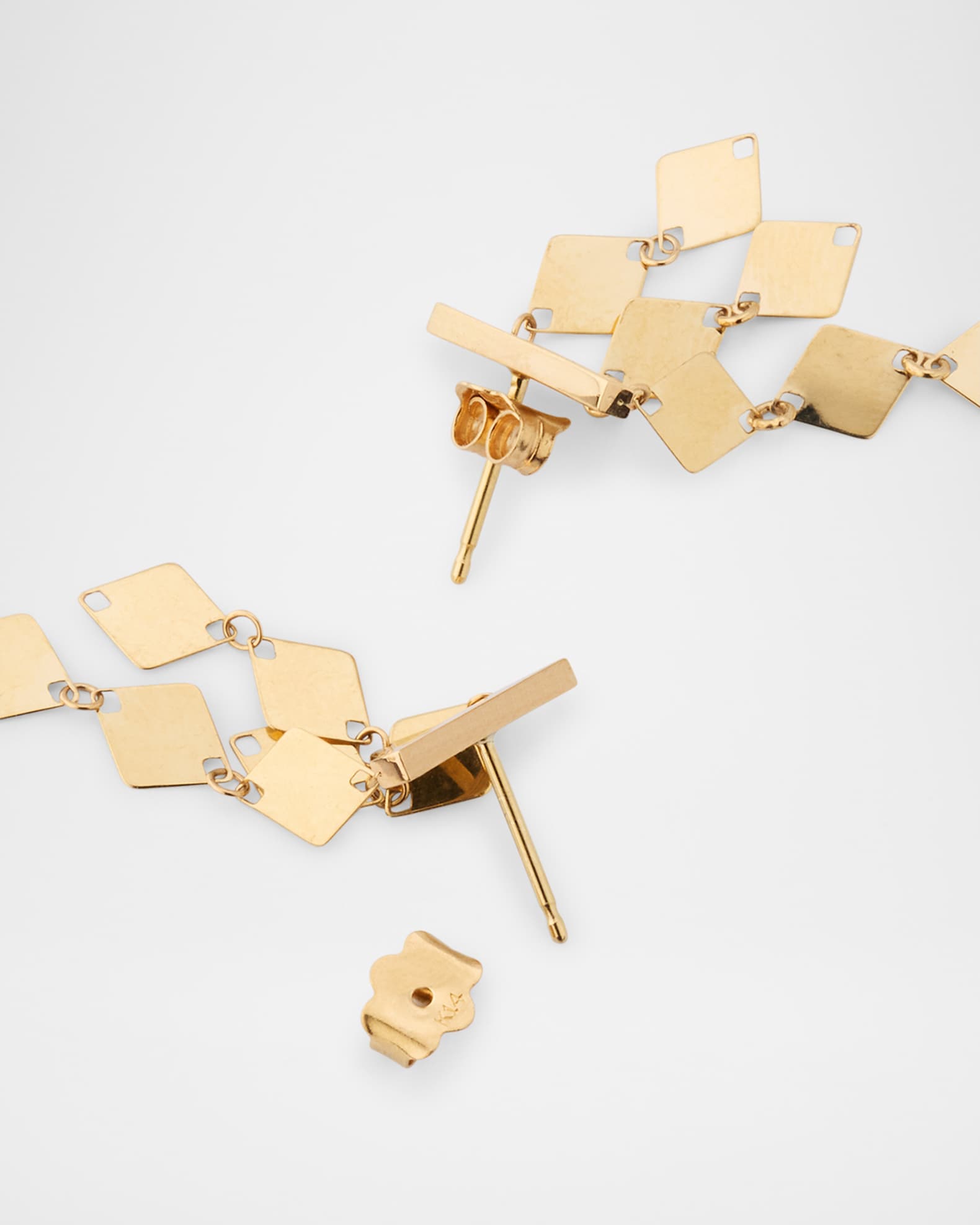 LANA 14K Yellow Gold Laser Kite Bar Earrings | Neiman Marcus