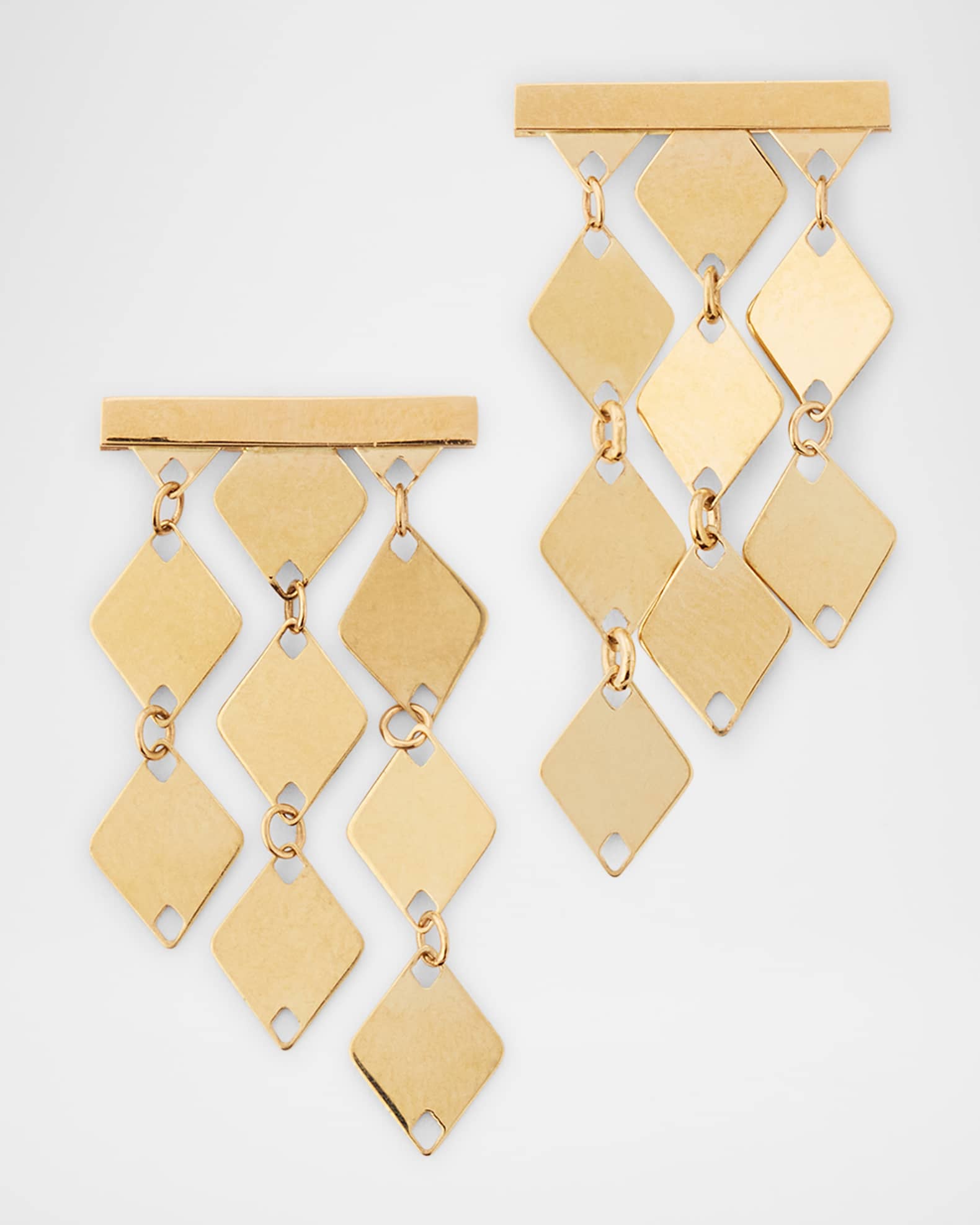 LANA 14K Yellow Gold Laser Kite Bar Earrings | Neiman Marcus