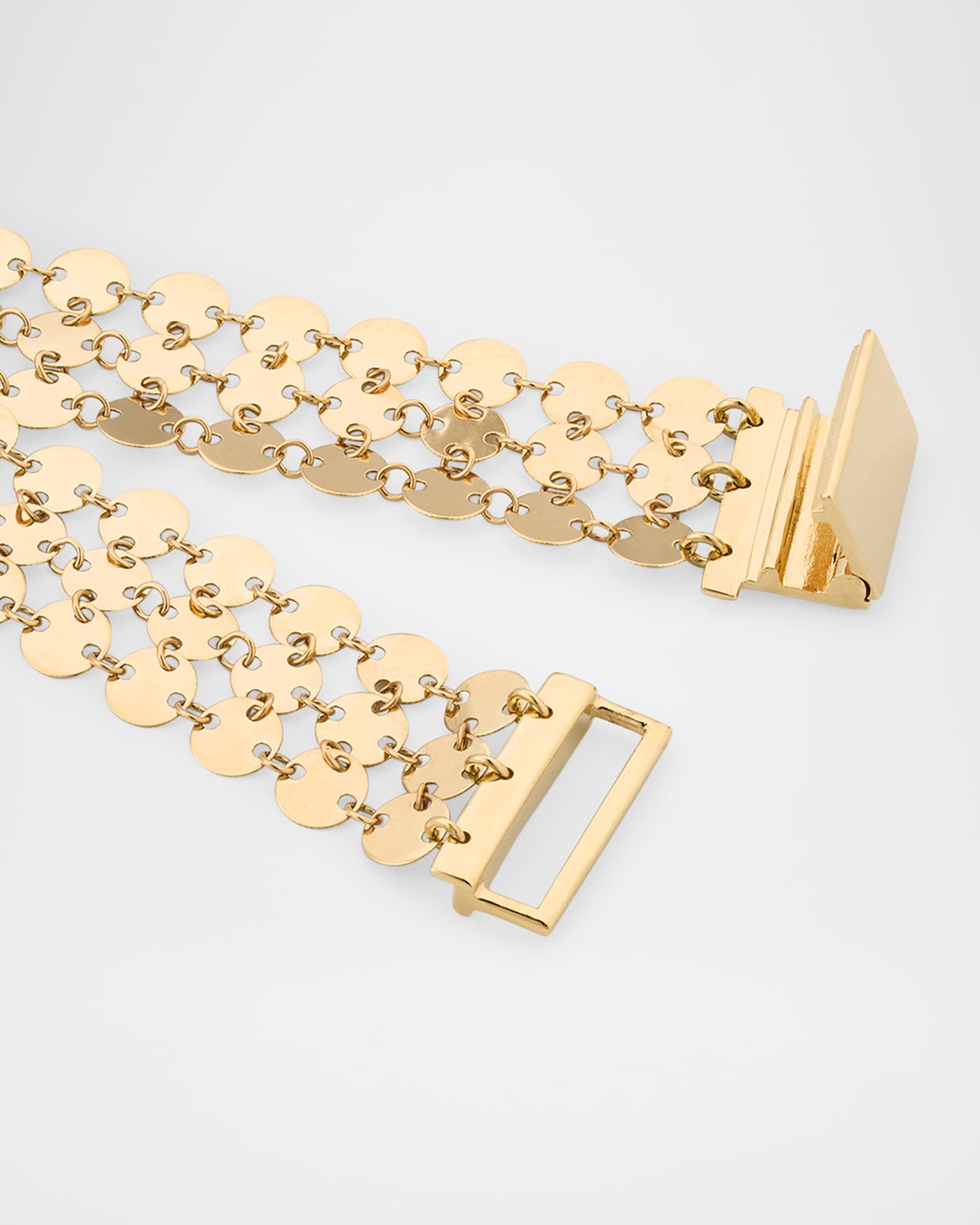 LANA 14K Yellow Gold Laser Chainmail 3-Row Bracelet | Neiman Marcus