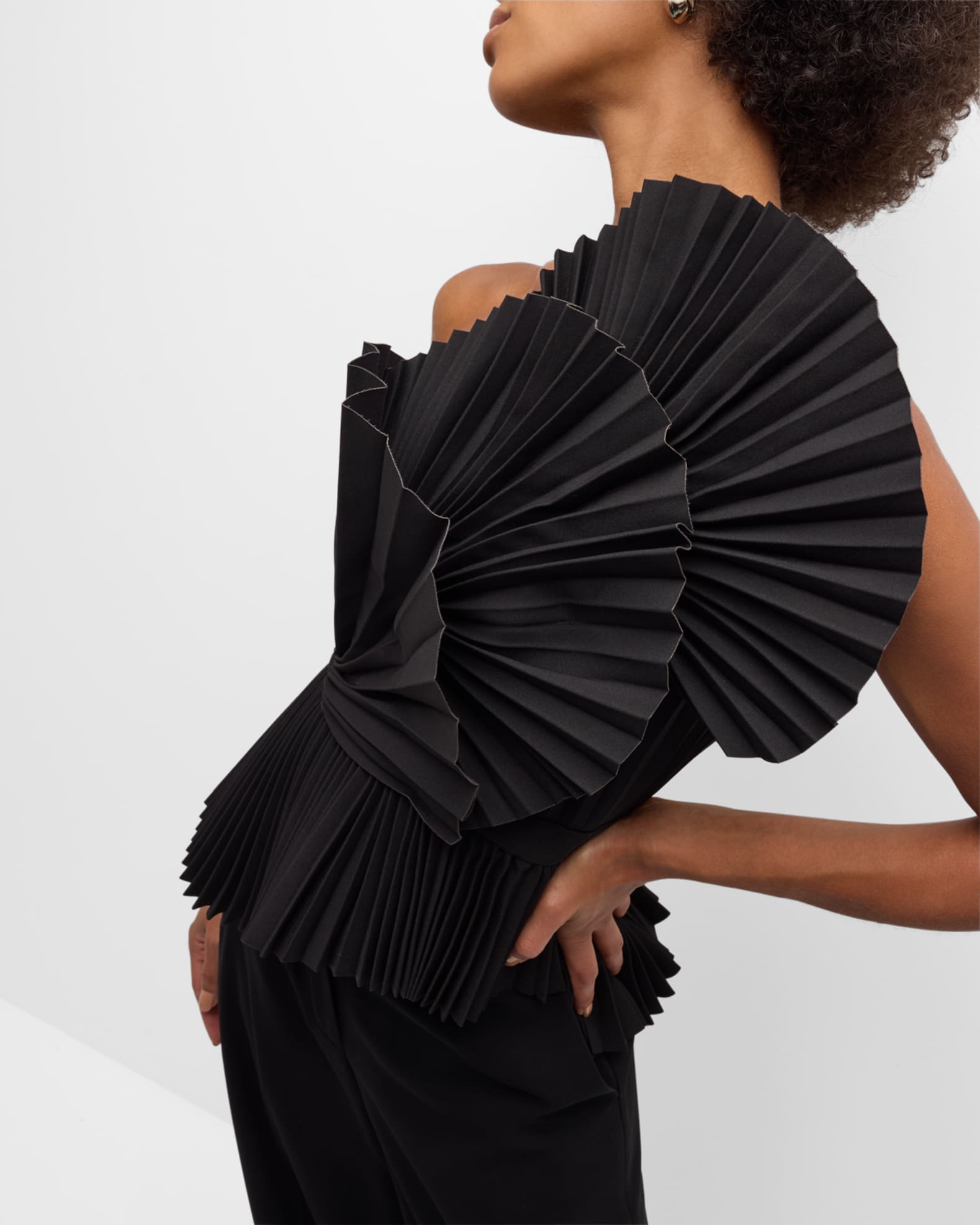 Acler Abbotsford Pleated Fan Top | Neiman Marcus