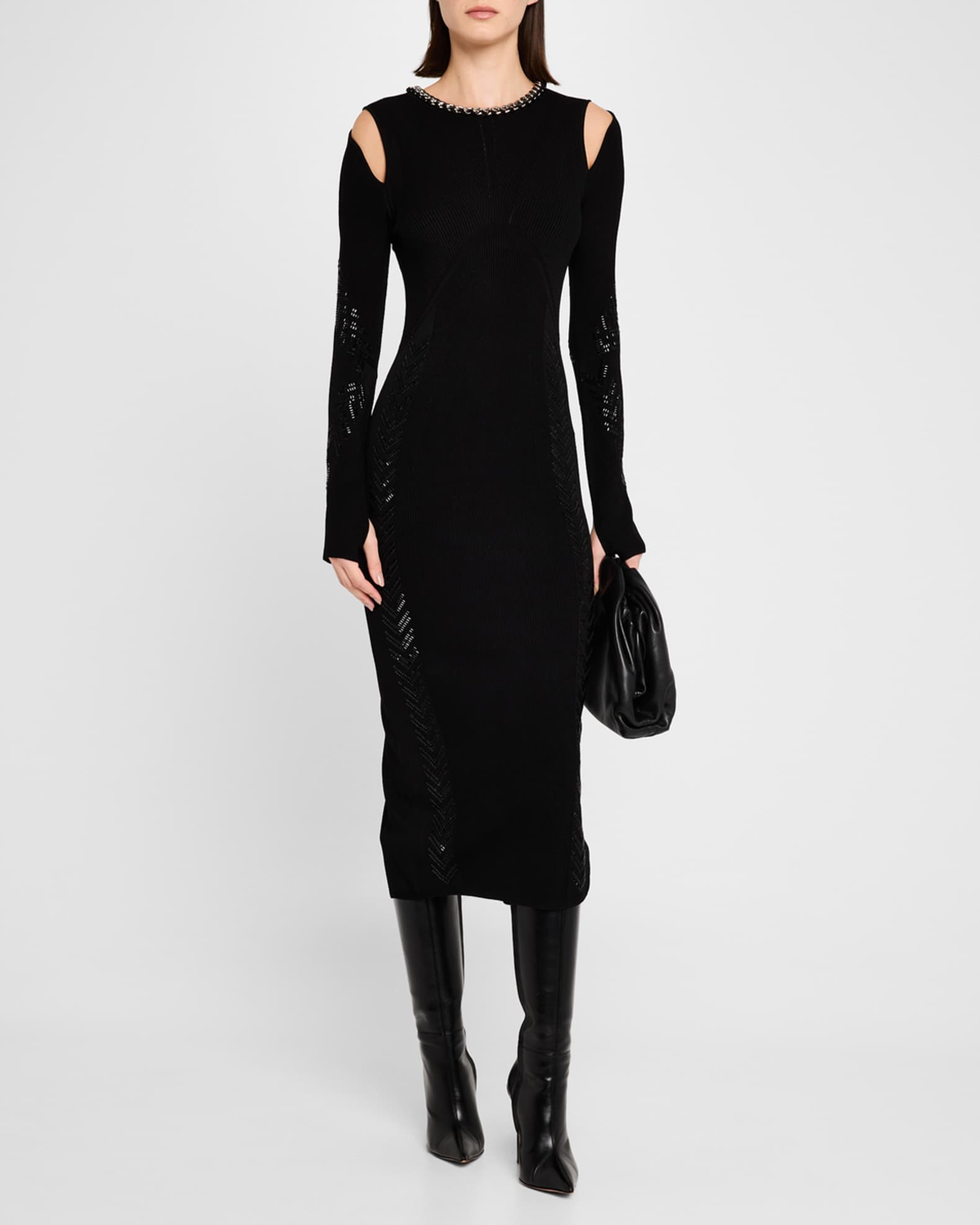 Camilla Cartouche Kingdom Engineered Cutout Knit Dress | Neiman Marcus